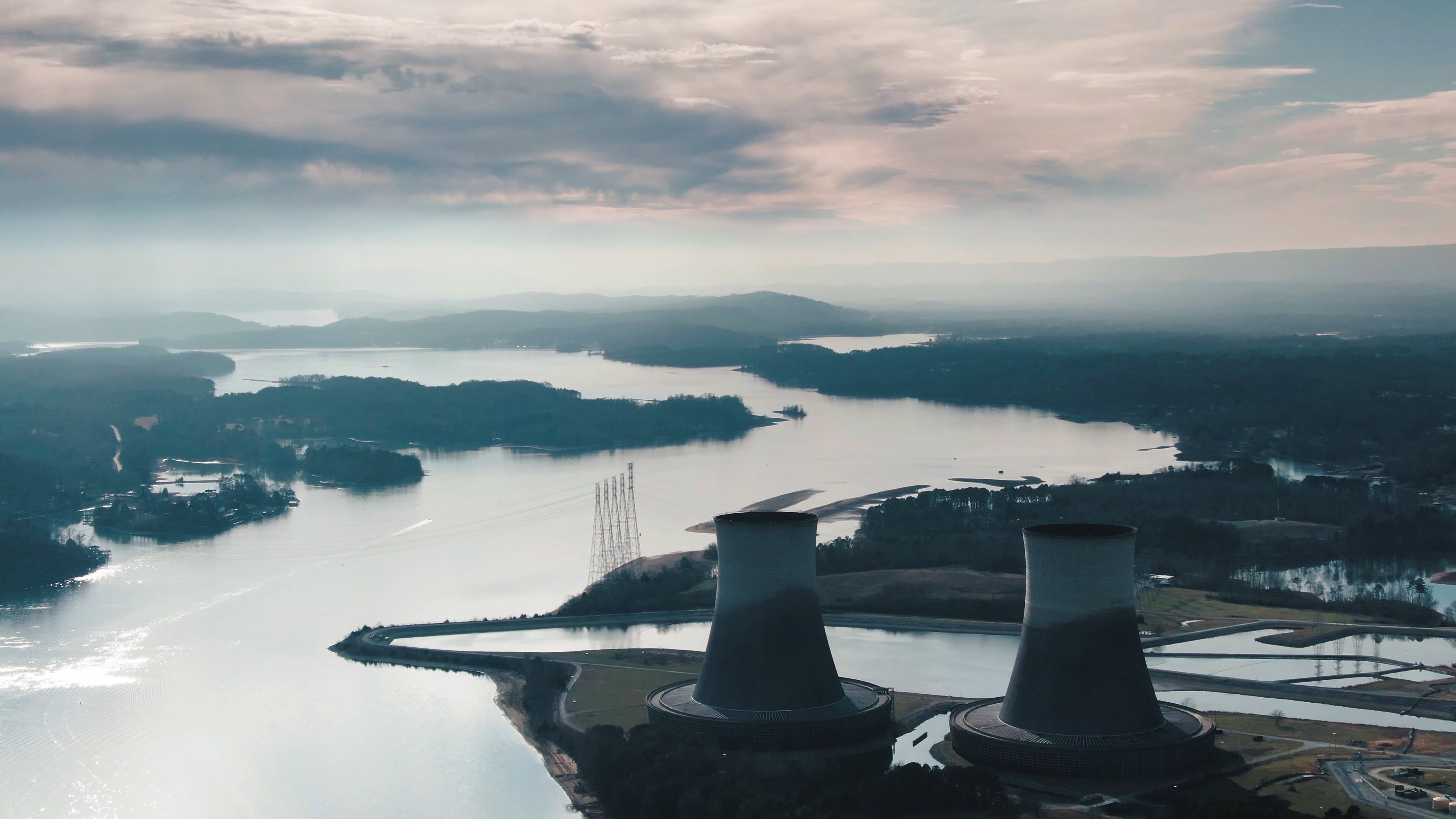 Aerial Shot of a Coal Power Plant · Free Stock Video