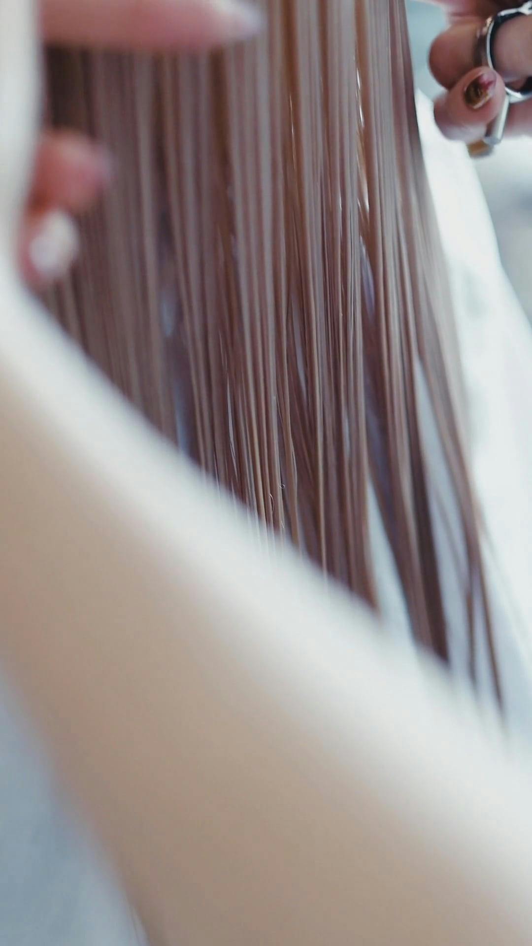 Person Combing a Hair · Free Stock Video