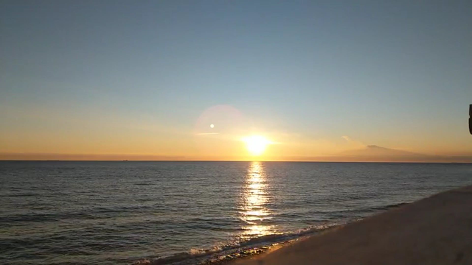 View of Sunset from the Beach · Free Stock Video
