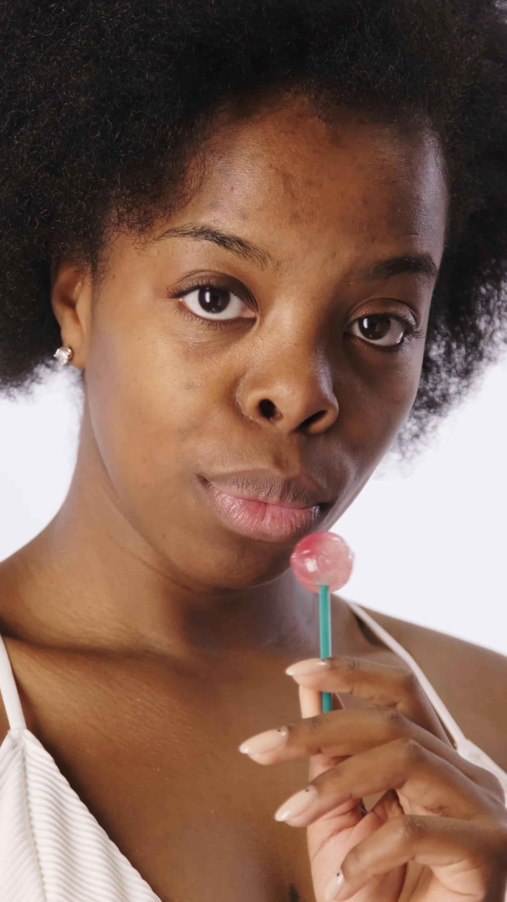 Person Eating Lollipop · Free Stock Video