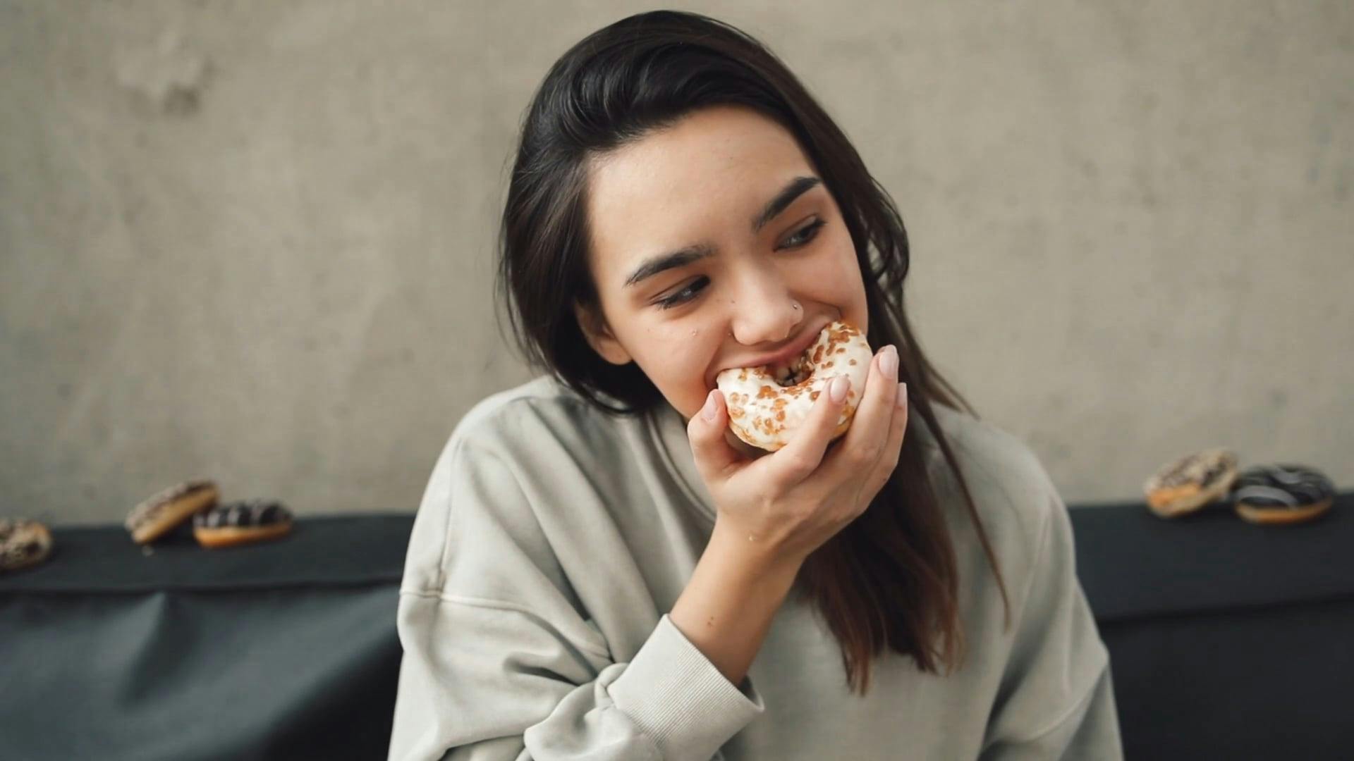 Woman Eating Donuts Free Stock Video Footage, Royalty-Free 4K & HD ...