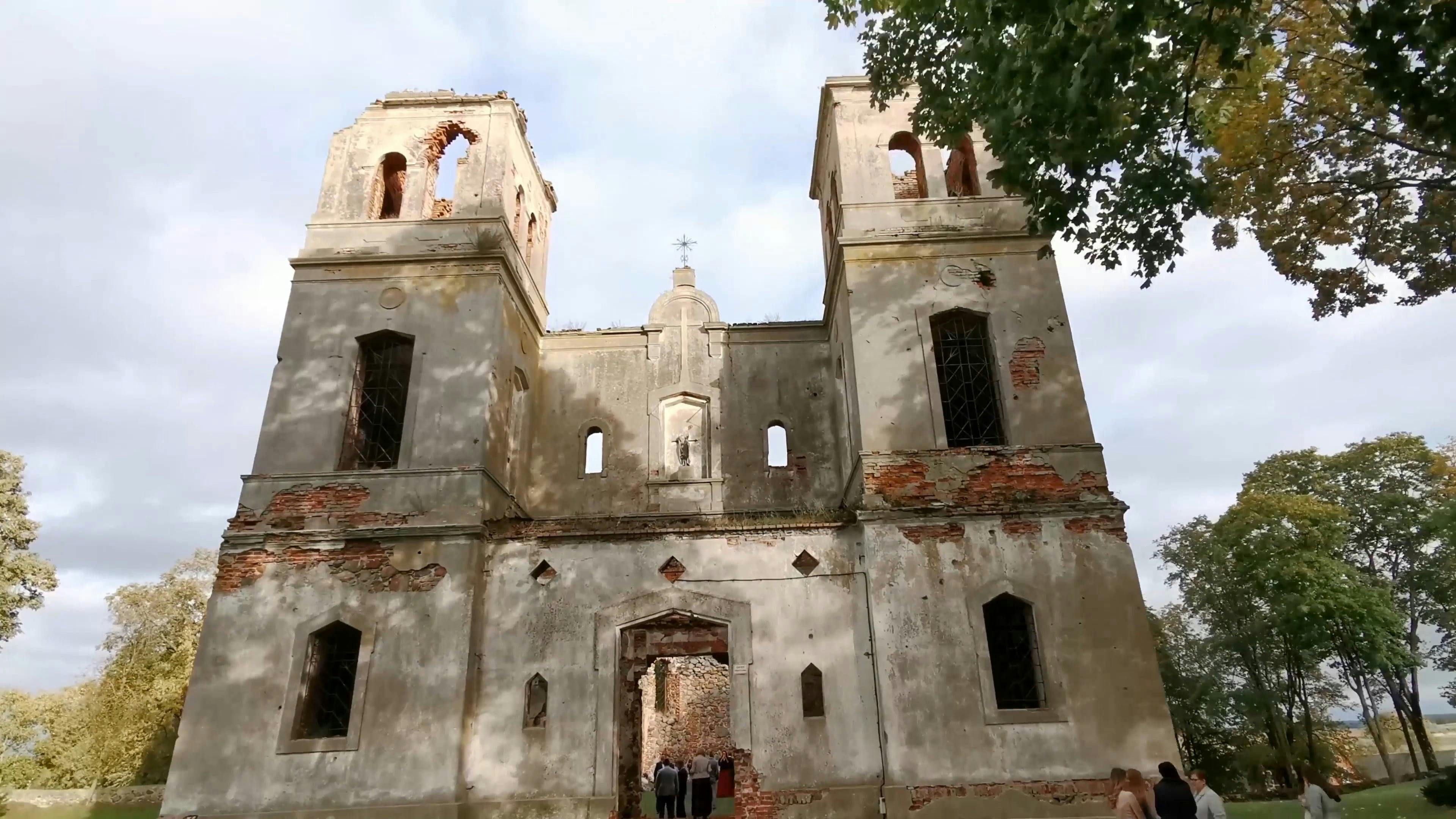 People Walking Around an Ancient Structure Ruins Free Stock Video ...