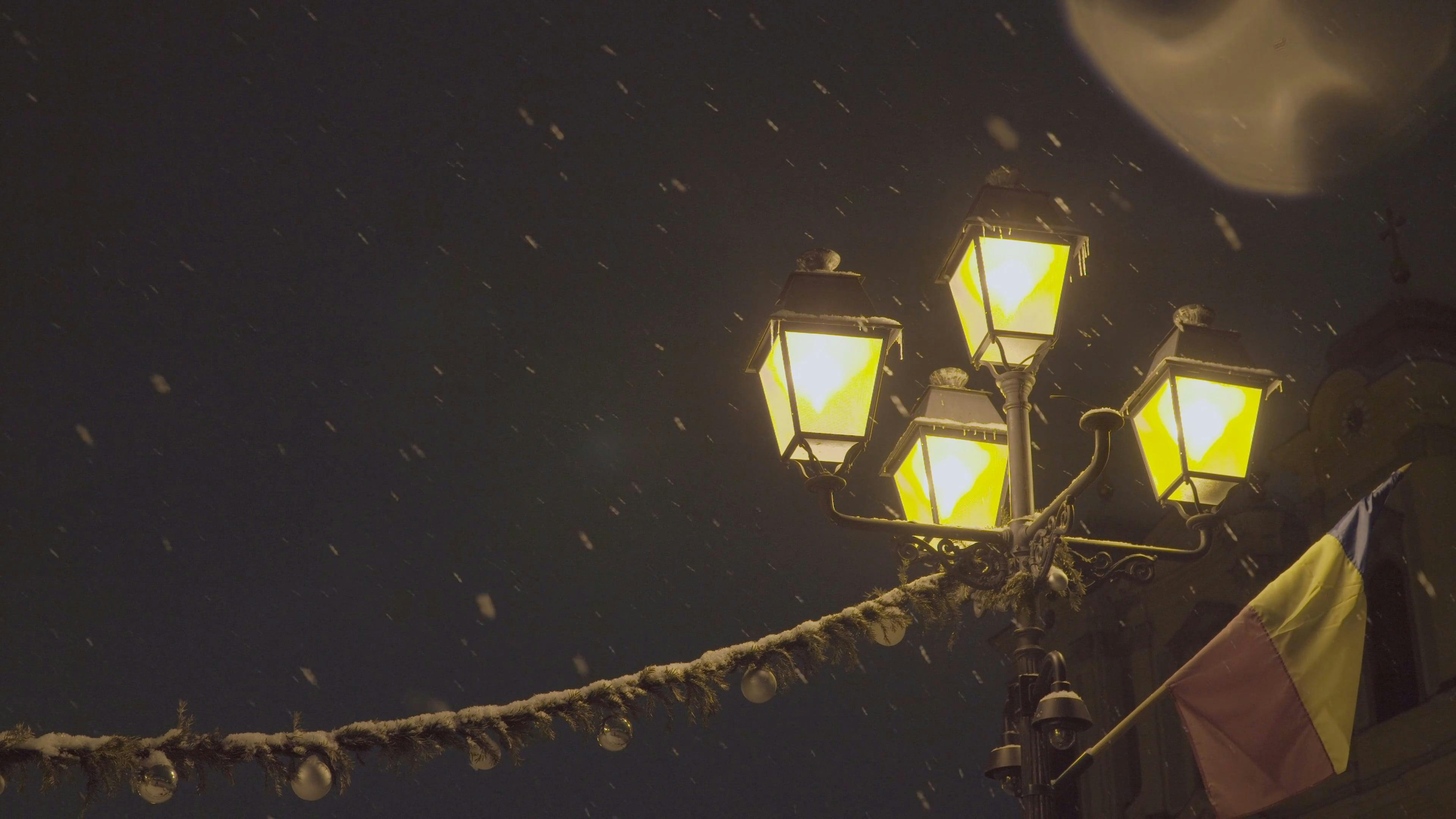 A Footage of Falling Snow During Night Time Free Stock Video Footage ...