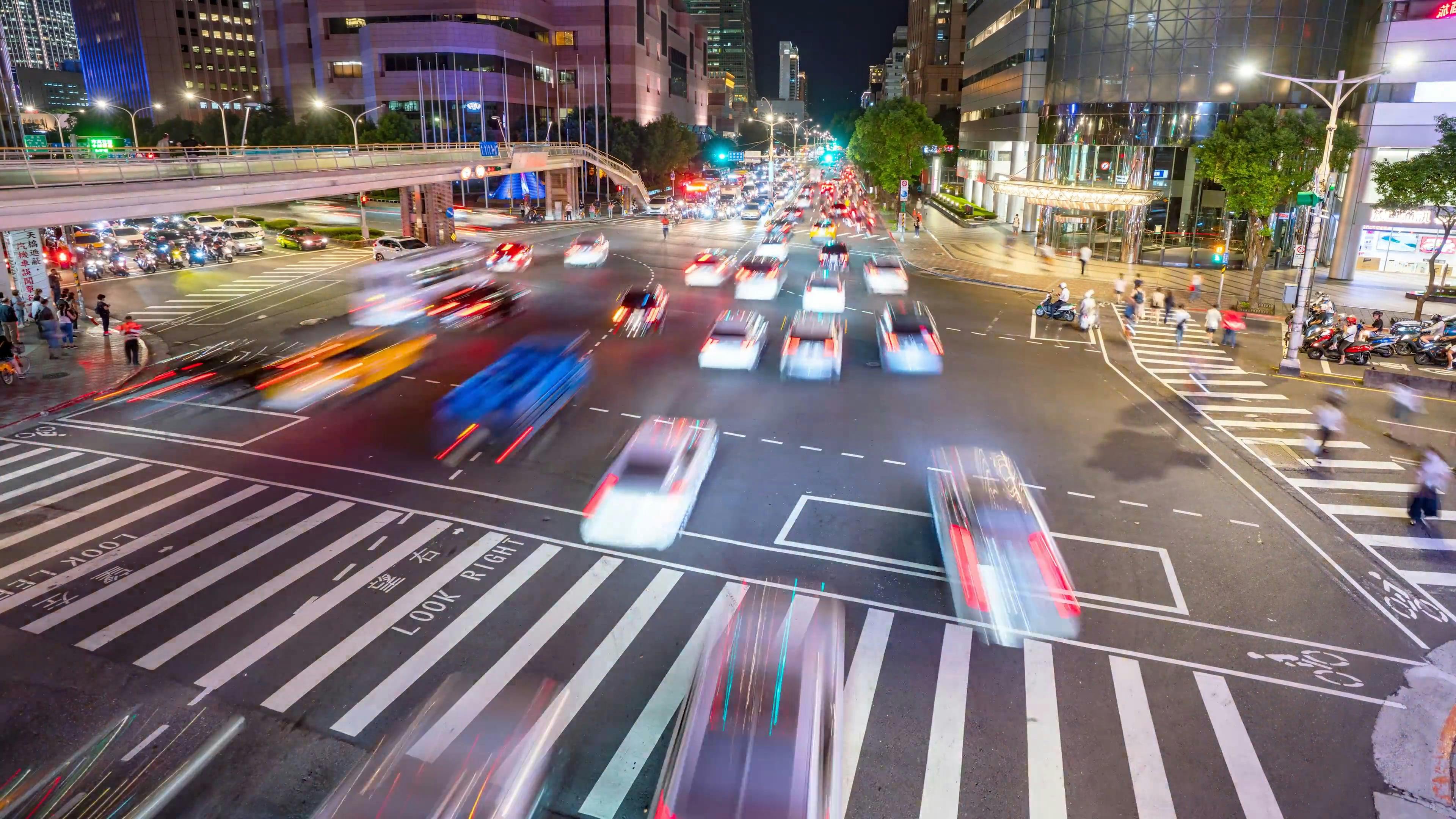 Time Lapse Footage of Busy Road at Night Free Stock Video Footage ...