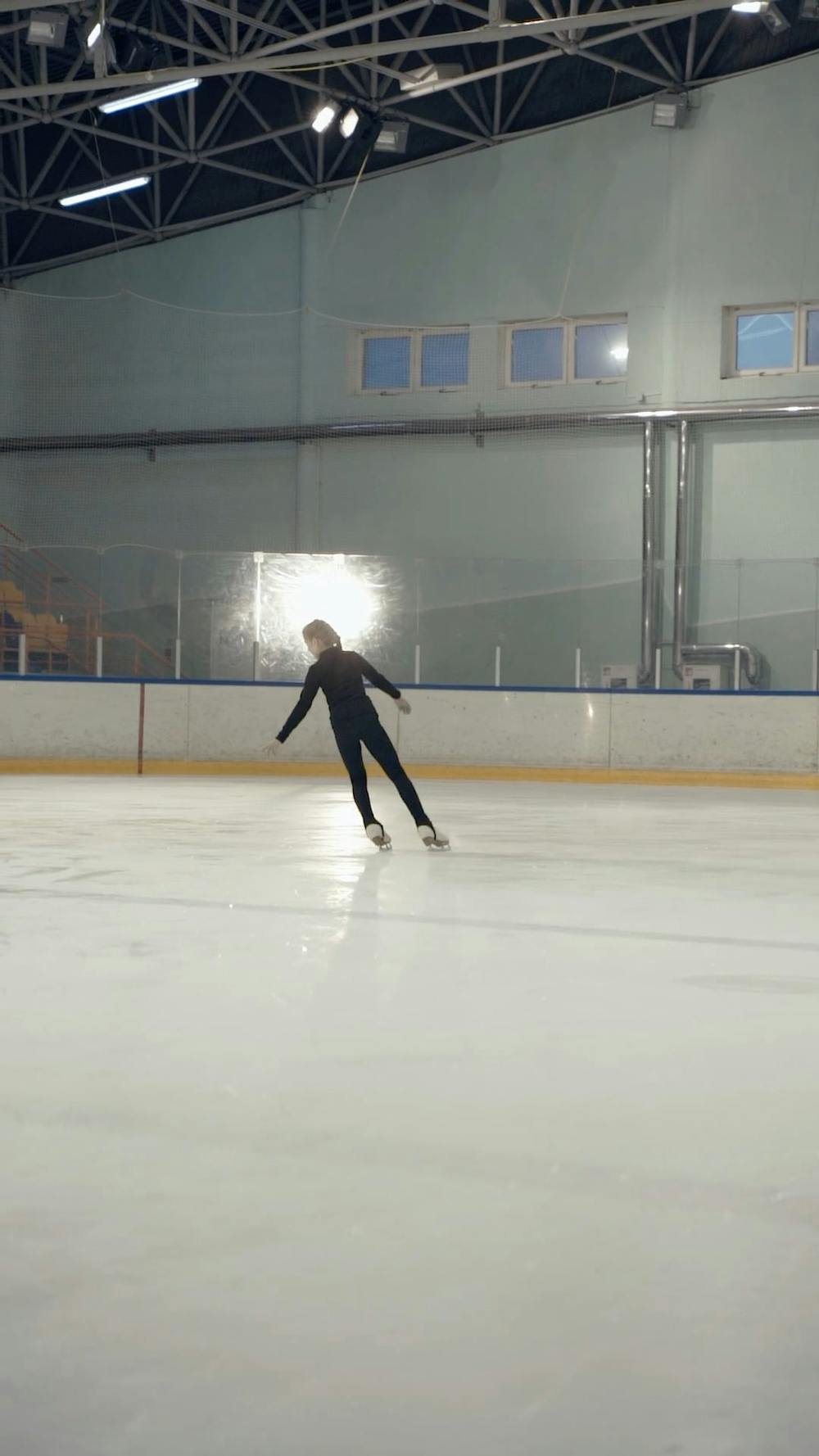A Girl Practicing Ice Skating · Free Stock Video
