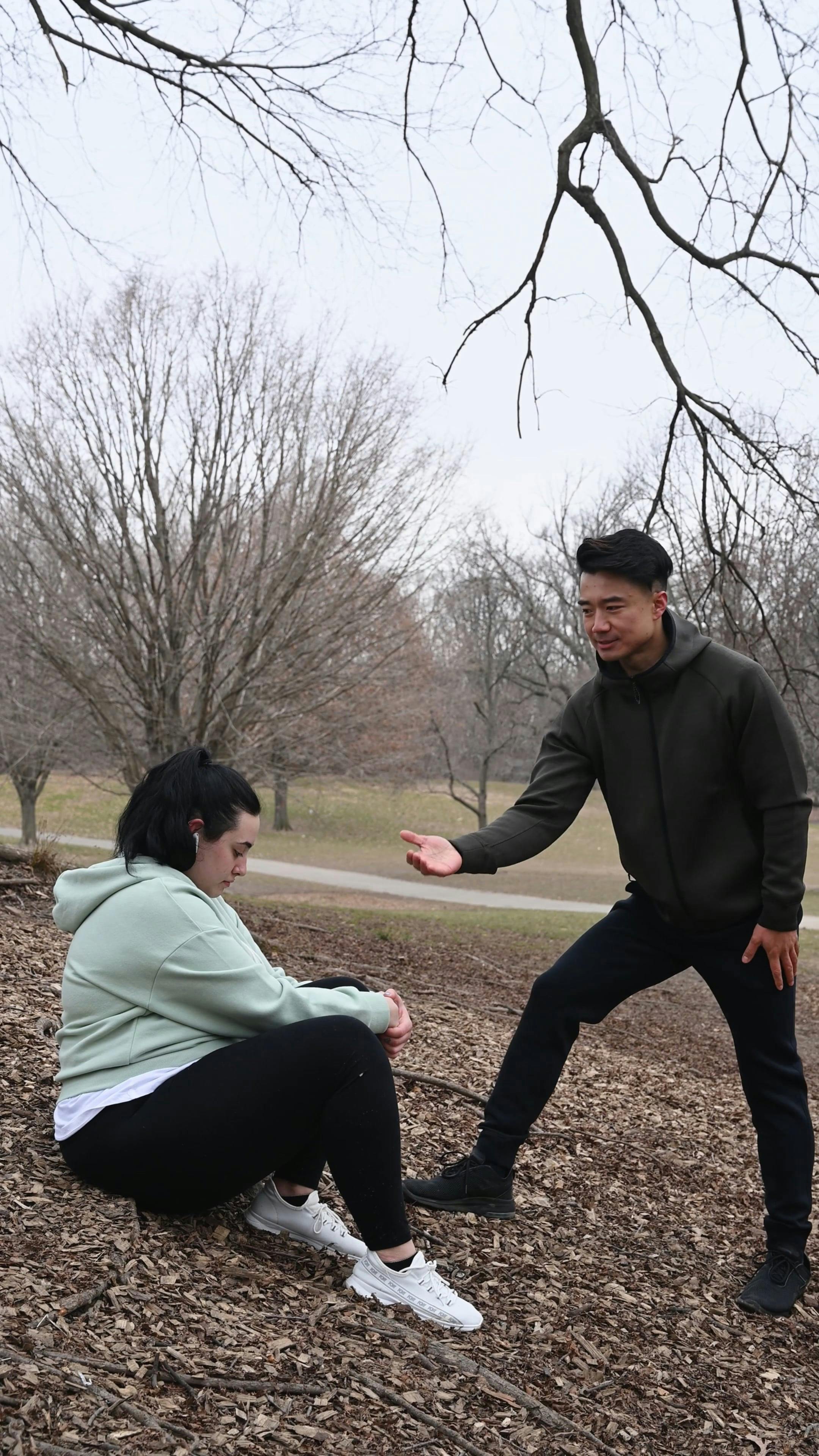 Man Helping a Woman in Standing Up Free Stock Video Footage, Royalty ...