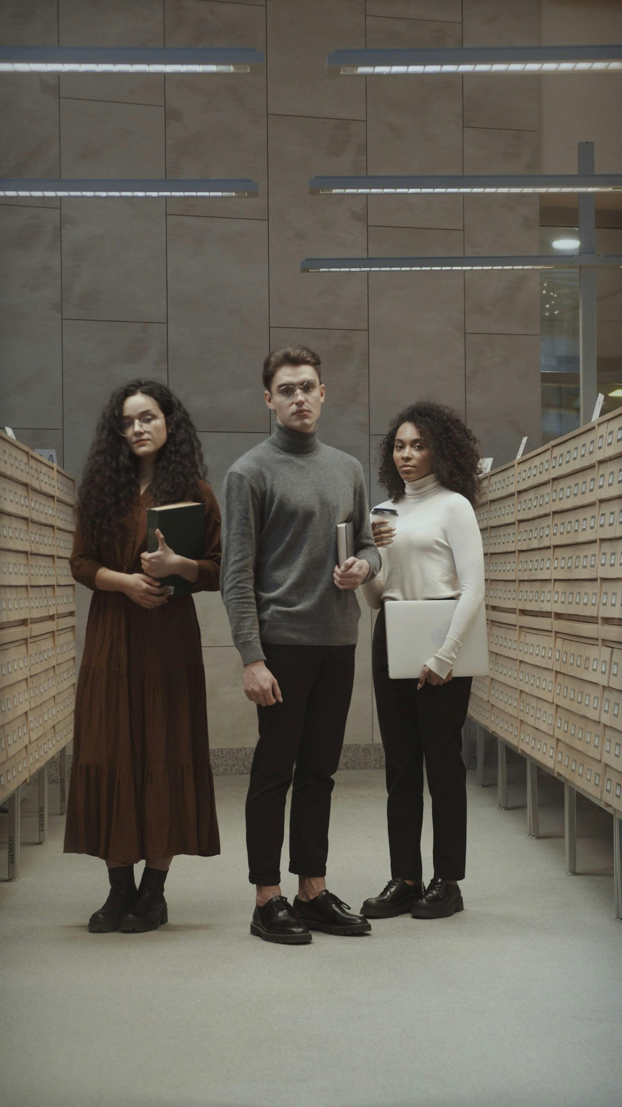 Students Standing in the Library Free Stock Video Footage, Royalty-Free ...