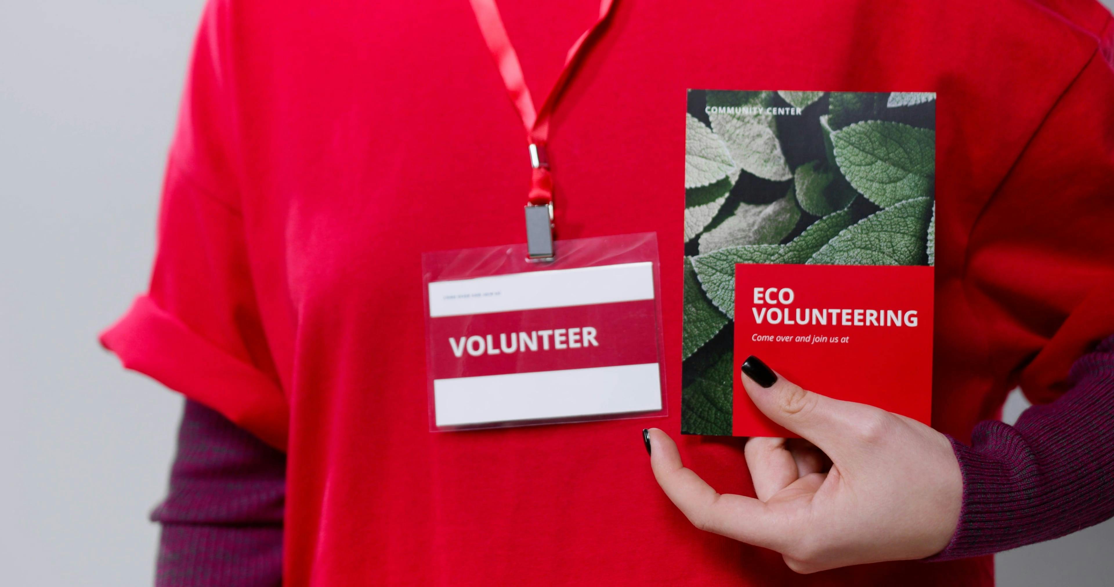 A Volunteer Holding a Brochure · Free Stock Video