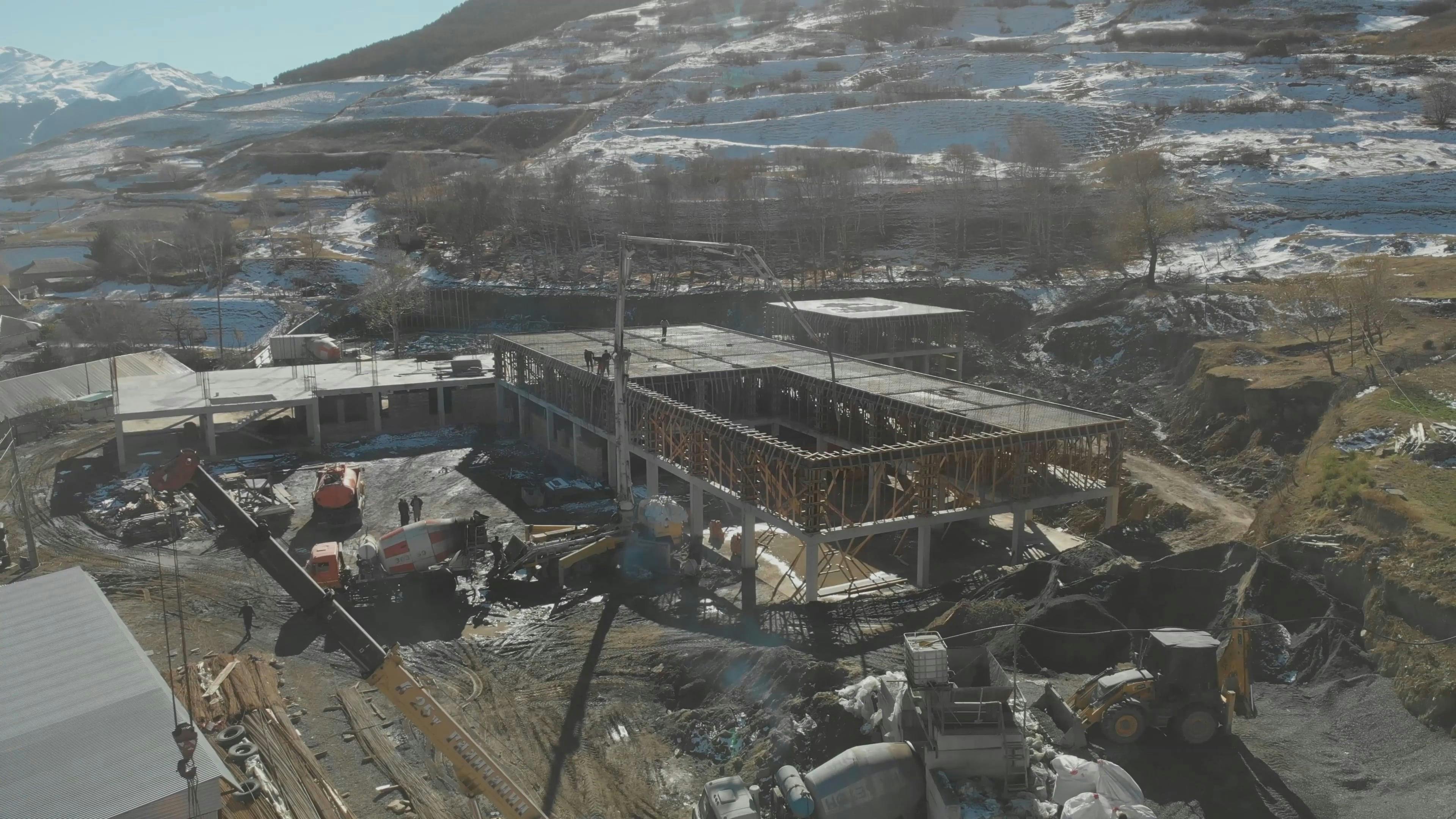 Aerial Footage Of Construction Site Free Stock Video Footage, Royalty ...