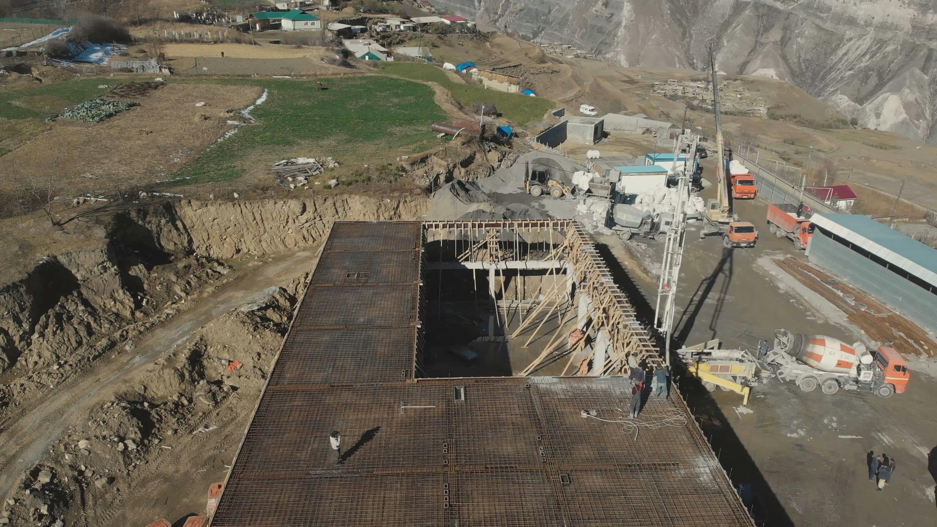 Aerial Footage Of Construction Site Free Stock Video Footage, Royalty ...