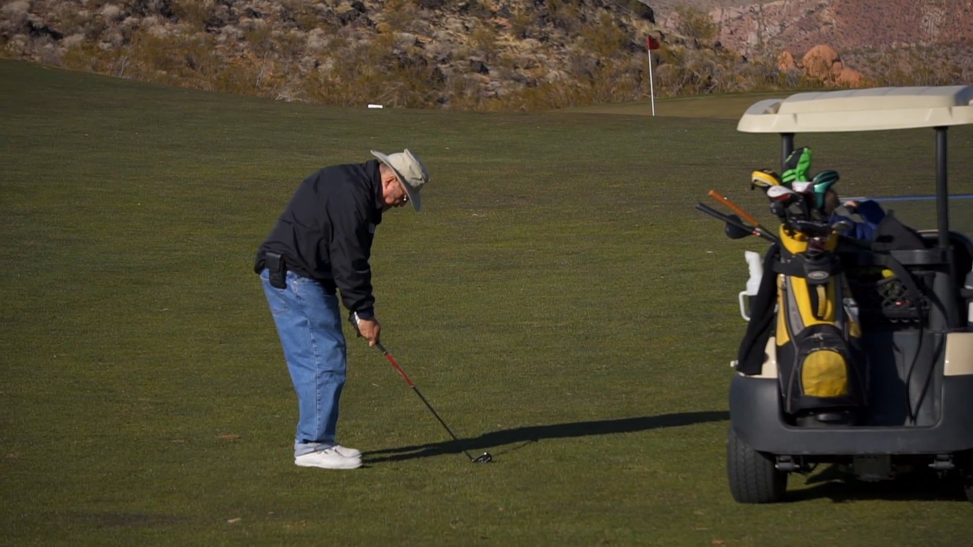 Elderly Man Playing Golf · Free Stock Video