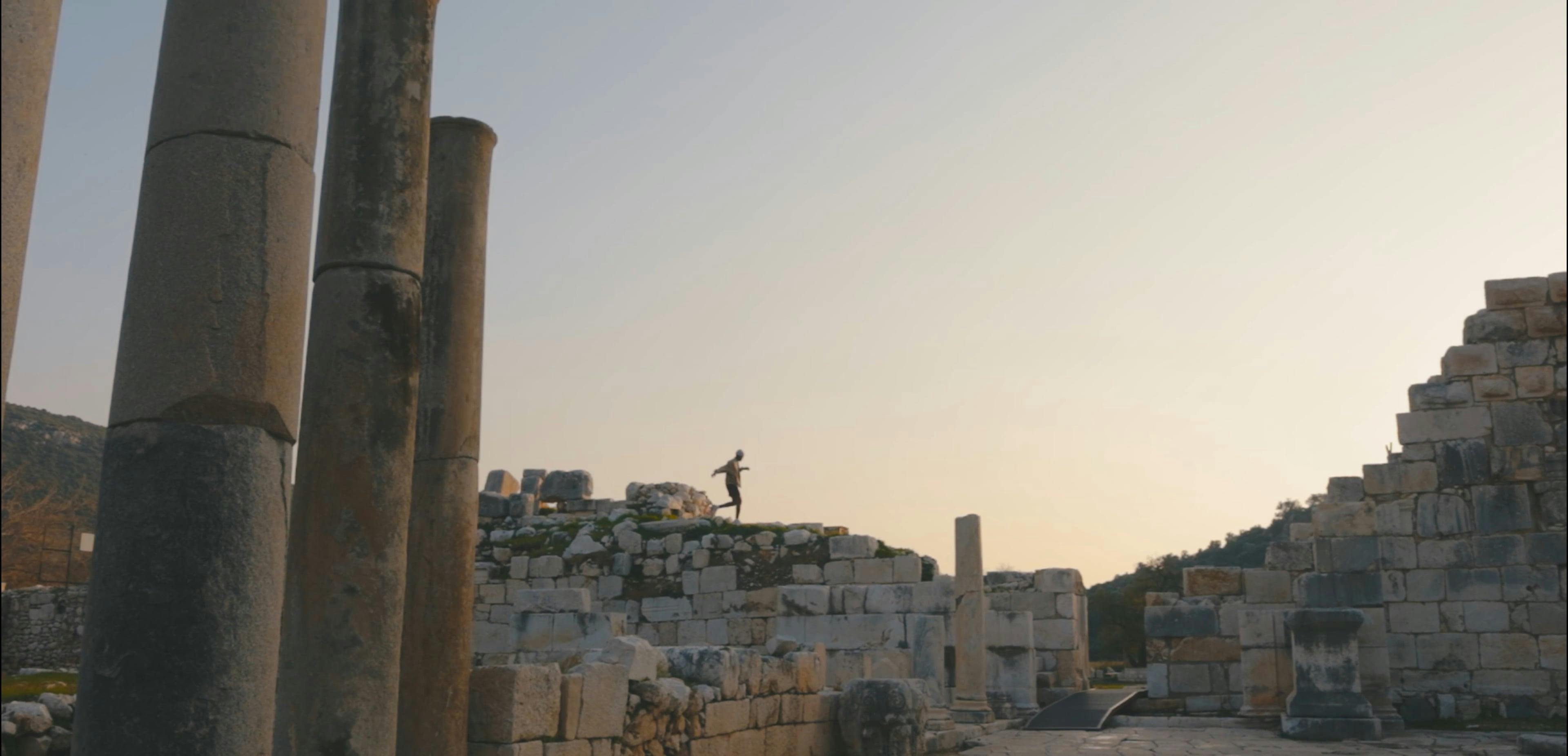 A Person Exploring Ancient Old Ruins Free Stock Video Footage, Royalty ...