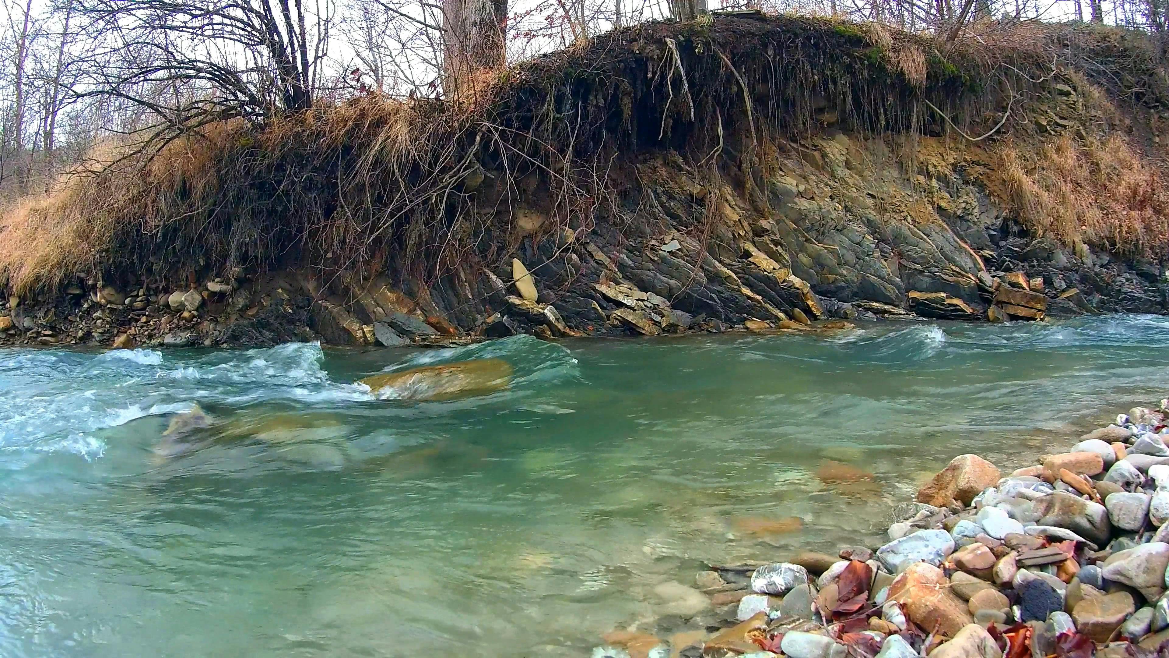 Piles Of Loose Rocks Along The Riverside · Free Stock Video