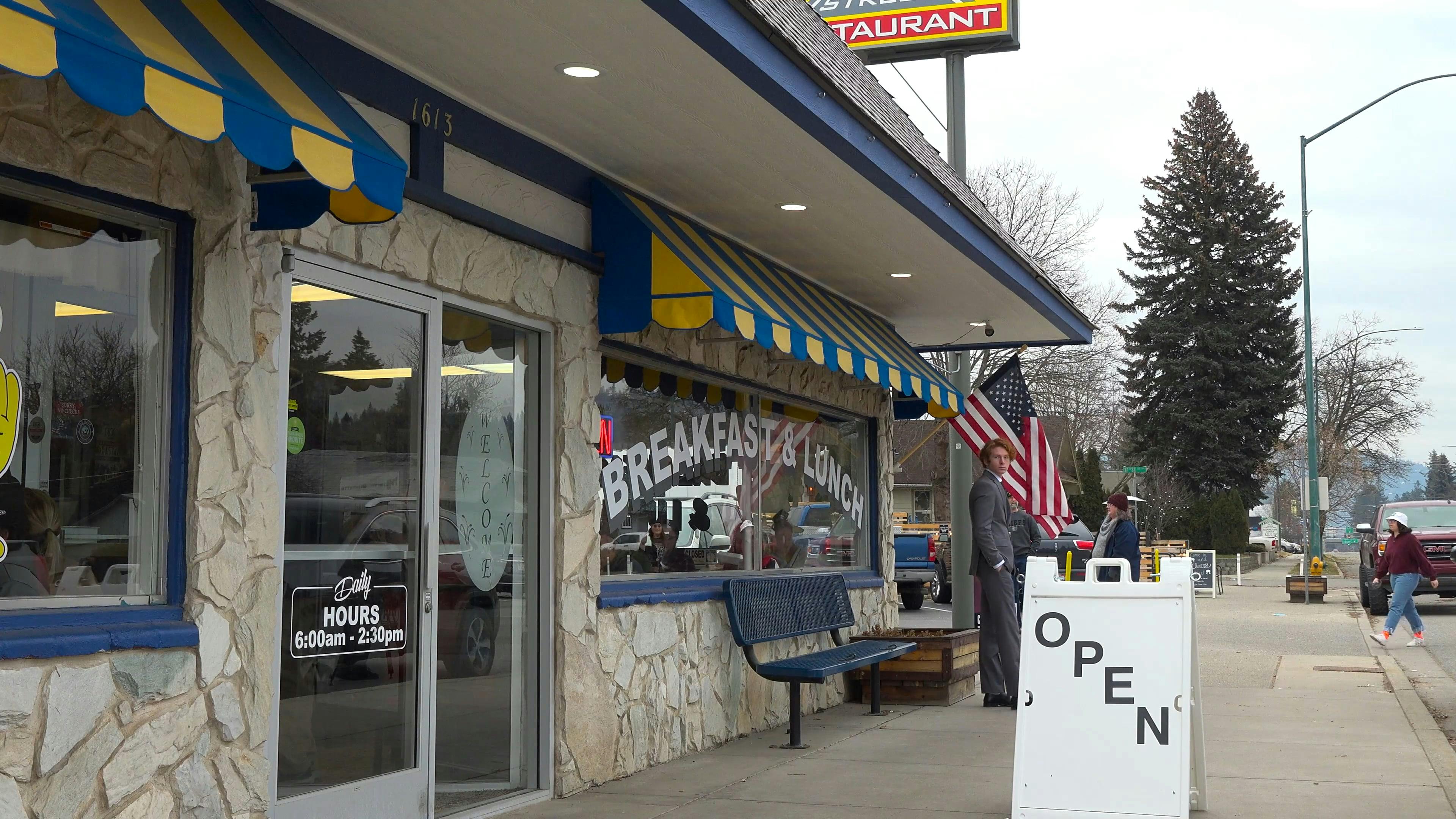 Customers Going In and Out of Restaurant Free Stock Video Footage ...