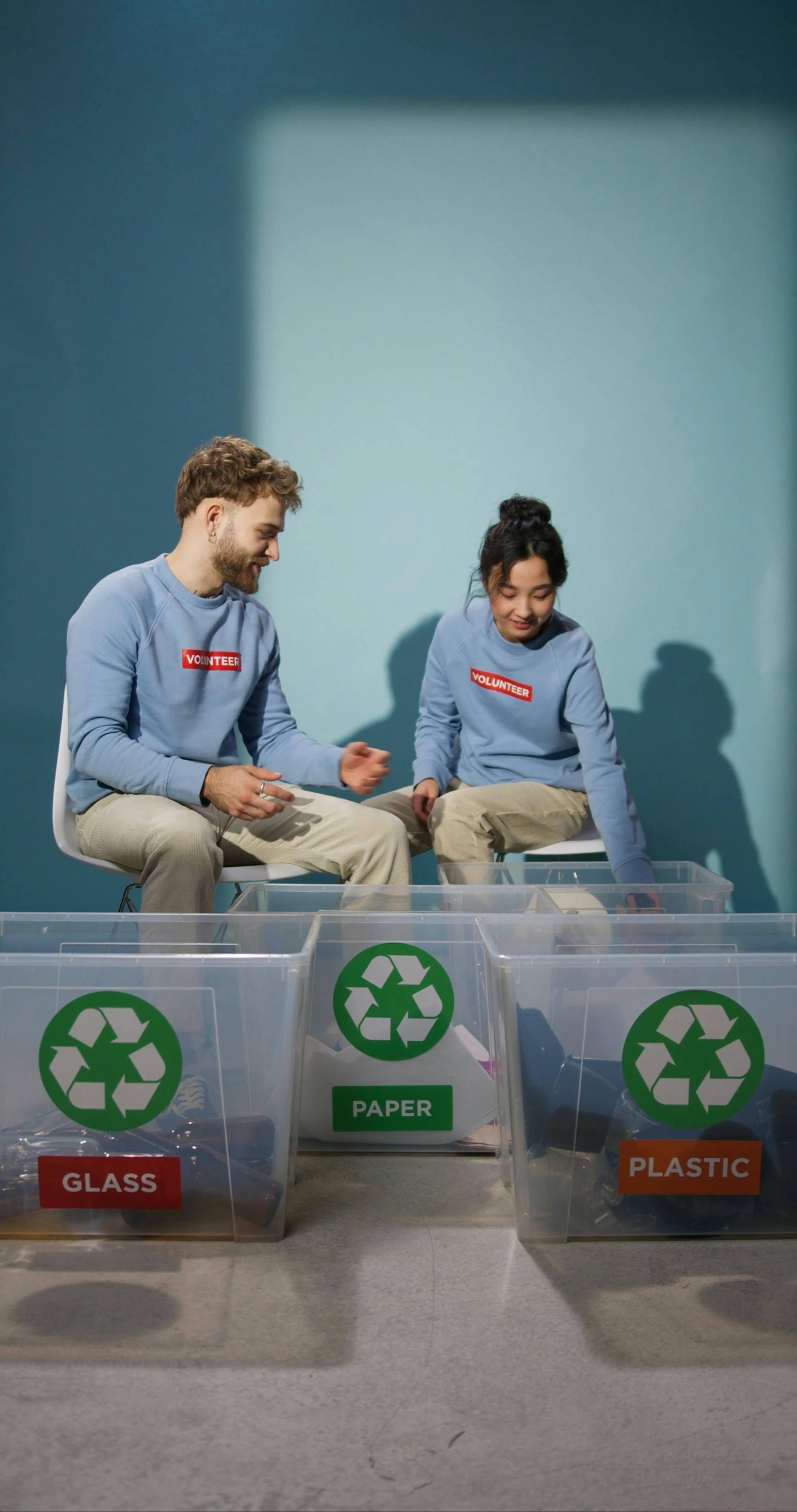 Volunteers Segregating Waste Materials Free Stock Video Footage ...