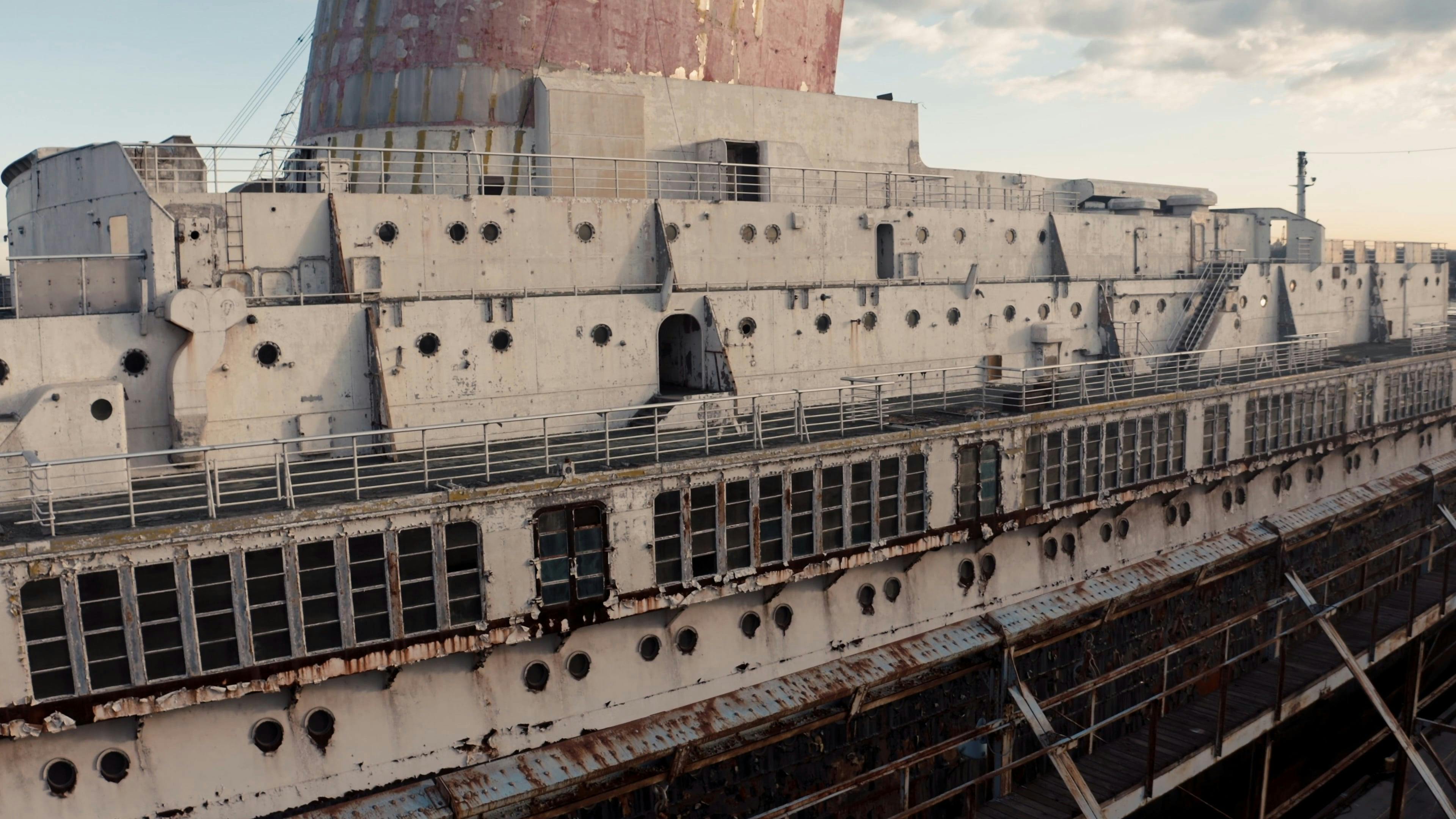 Drone Footage of a Ruined Ship Free Stock Video Footage, Royalty-Free ...