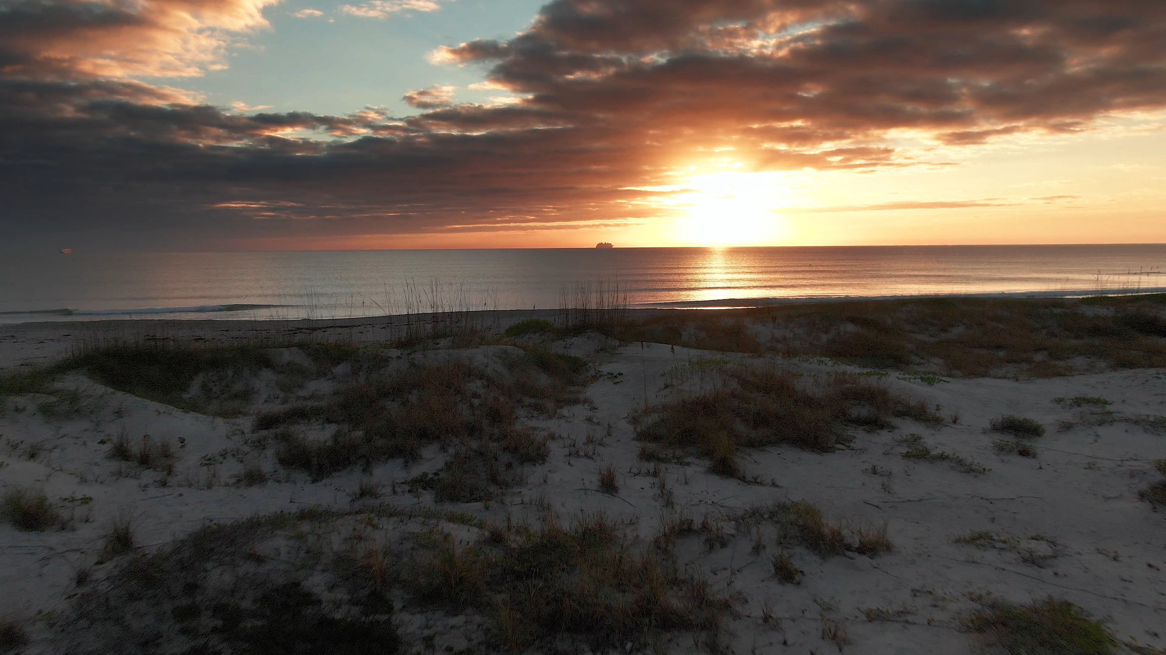 Drone Footage of a Ocean and Sunset · Free Stock Video