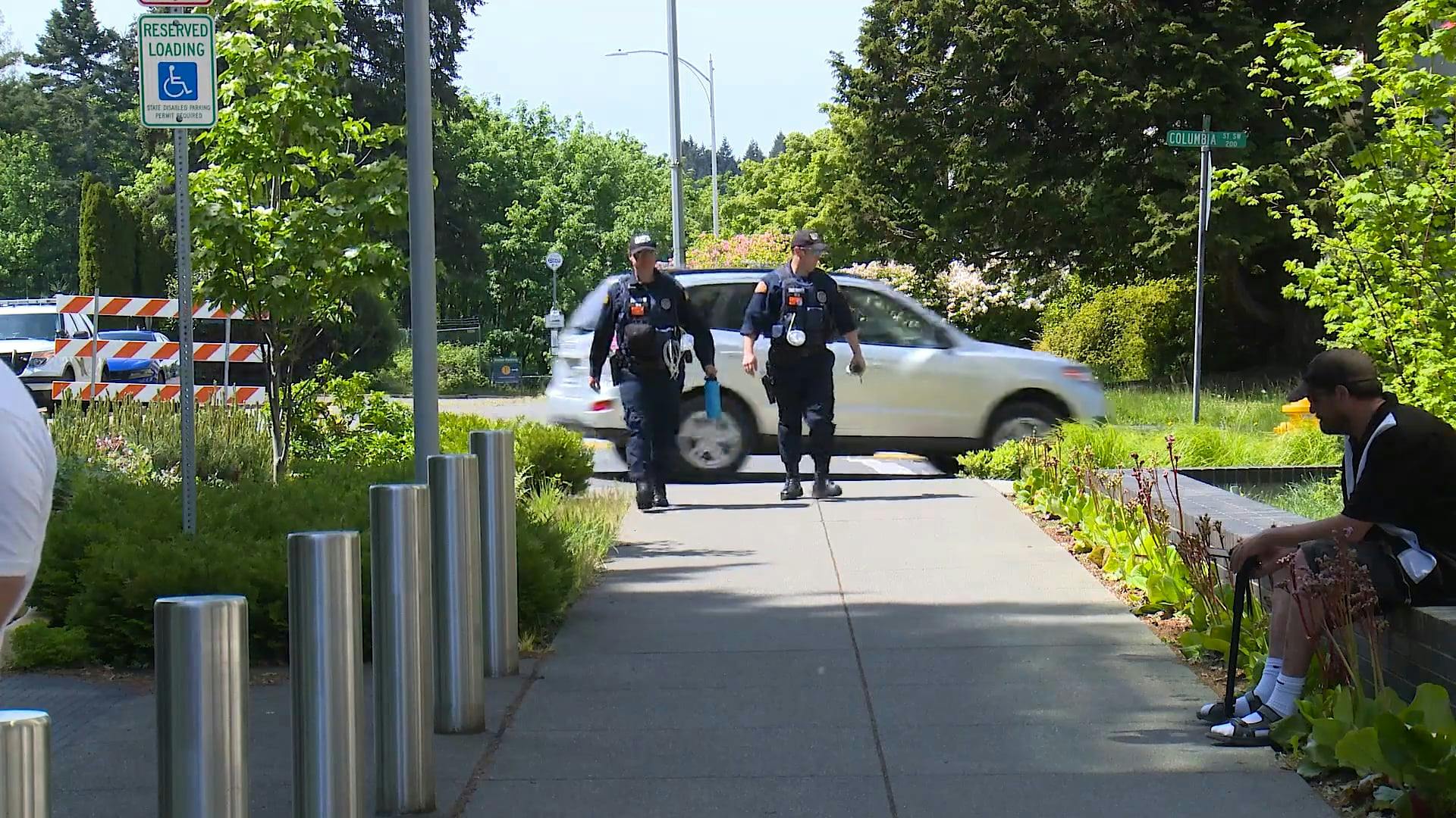 Police Officers Walking on the Sidewalk Free Stock Video Footage ...
