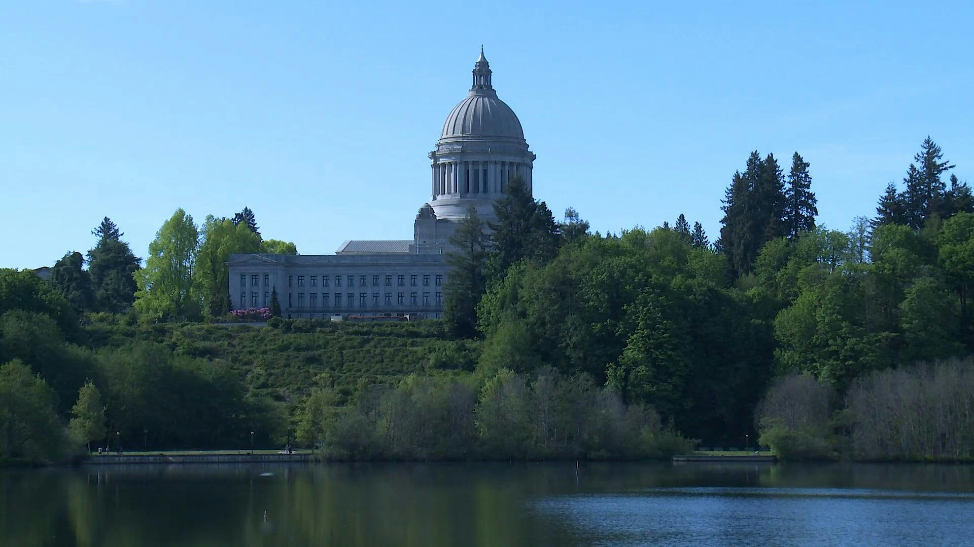 View of the Washington State Capitol Building Free Stock Video Footage ...