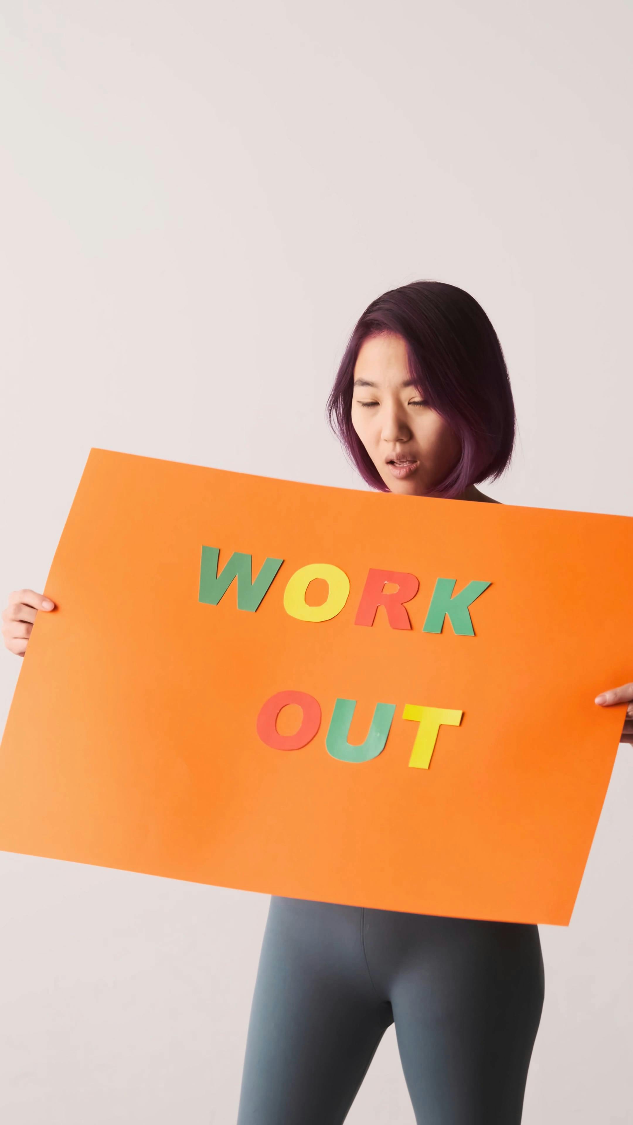 Woman With a Work Out Text Free Stock Video Footage, Royalty-Free 4K ...