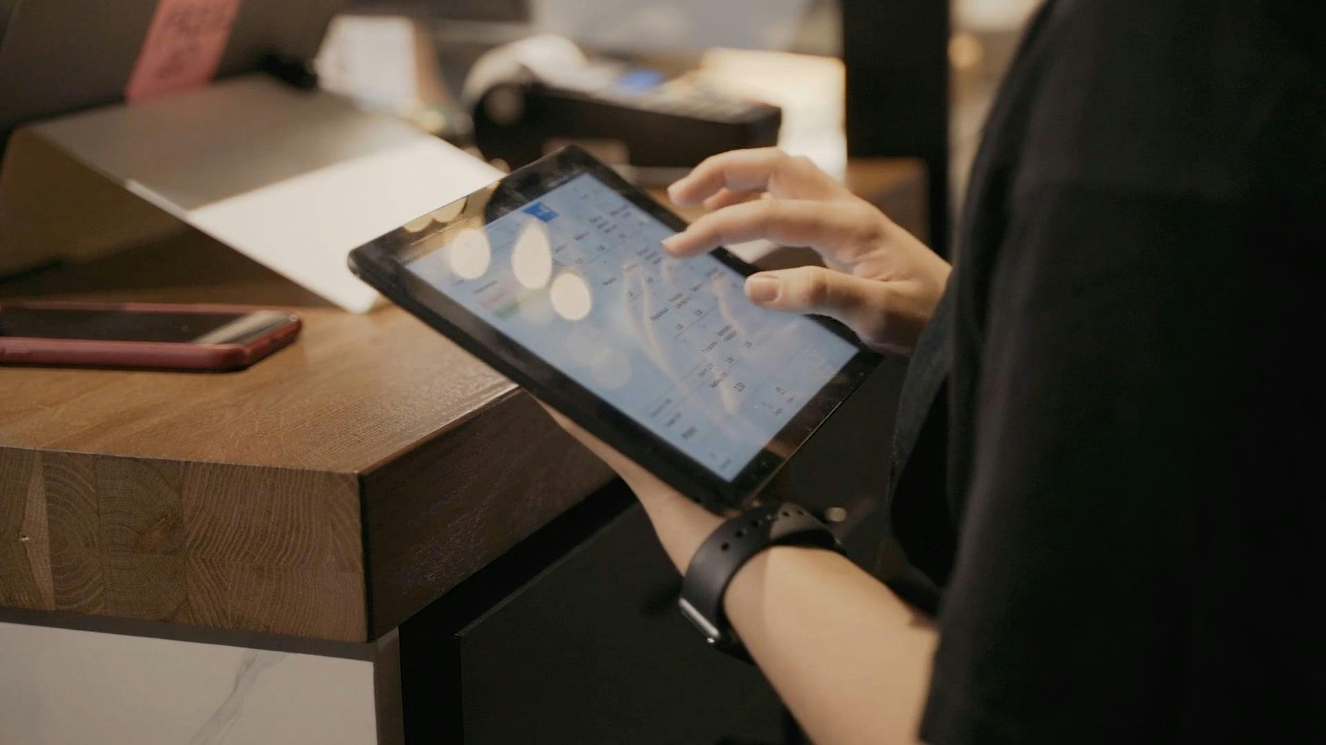 A Person Using Tablet Free Stock Video Footage, Royalty-Free 4K & HD ...