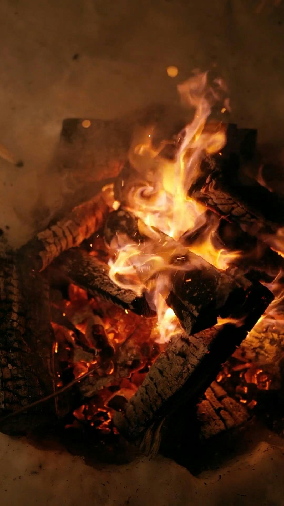 A Bonfire Giving Light From The Darkness Of The Night · Free Stock Video