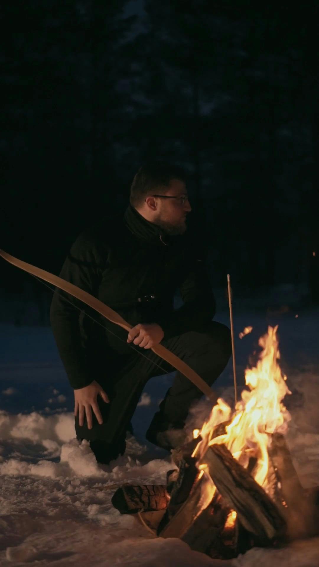 Man Doing Rituals Infront Of A Bonfire Free Stock Video Footage ...