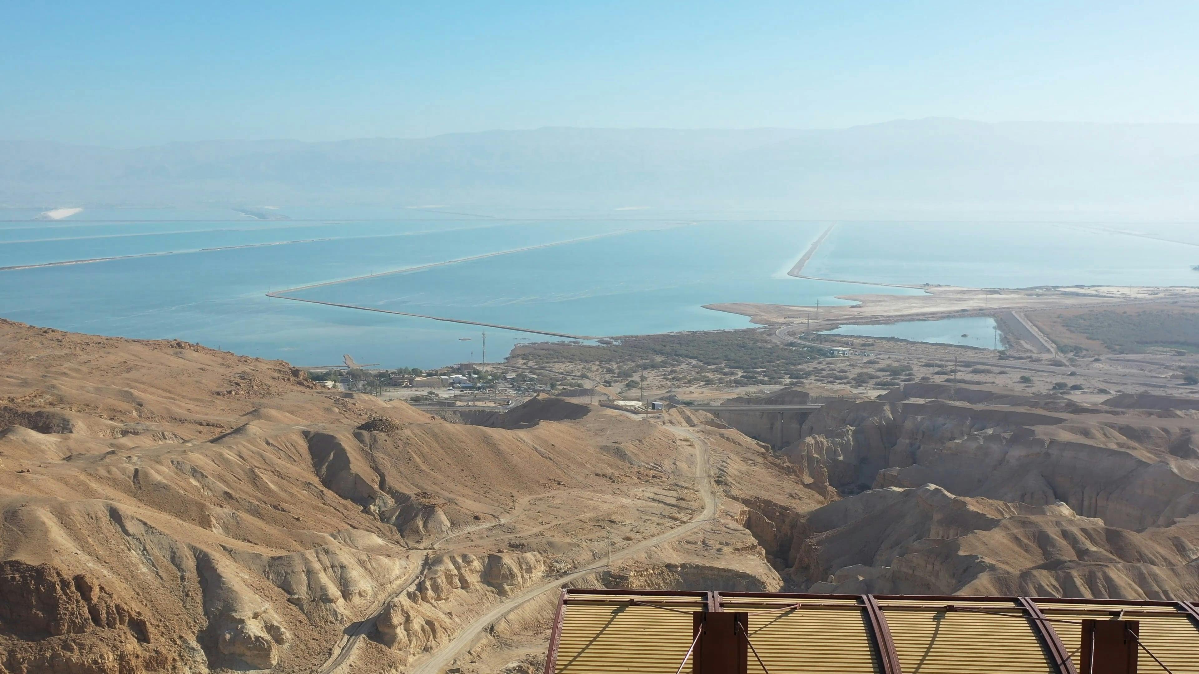 Aerial Footage of the Dead Sea · Free Stock Video