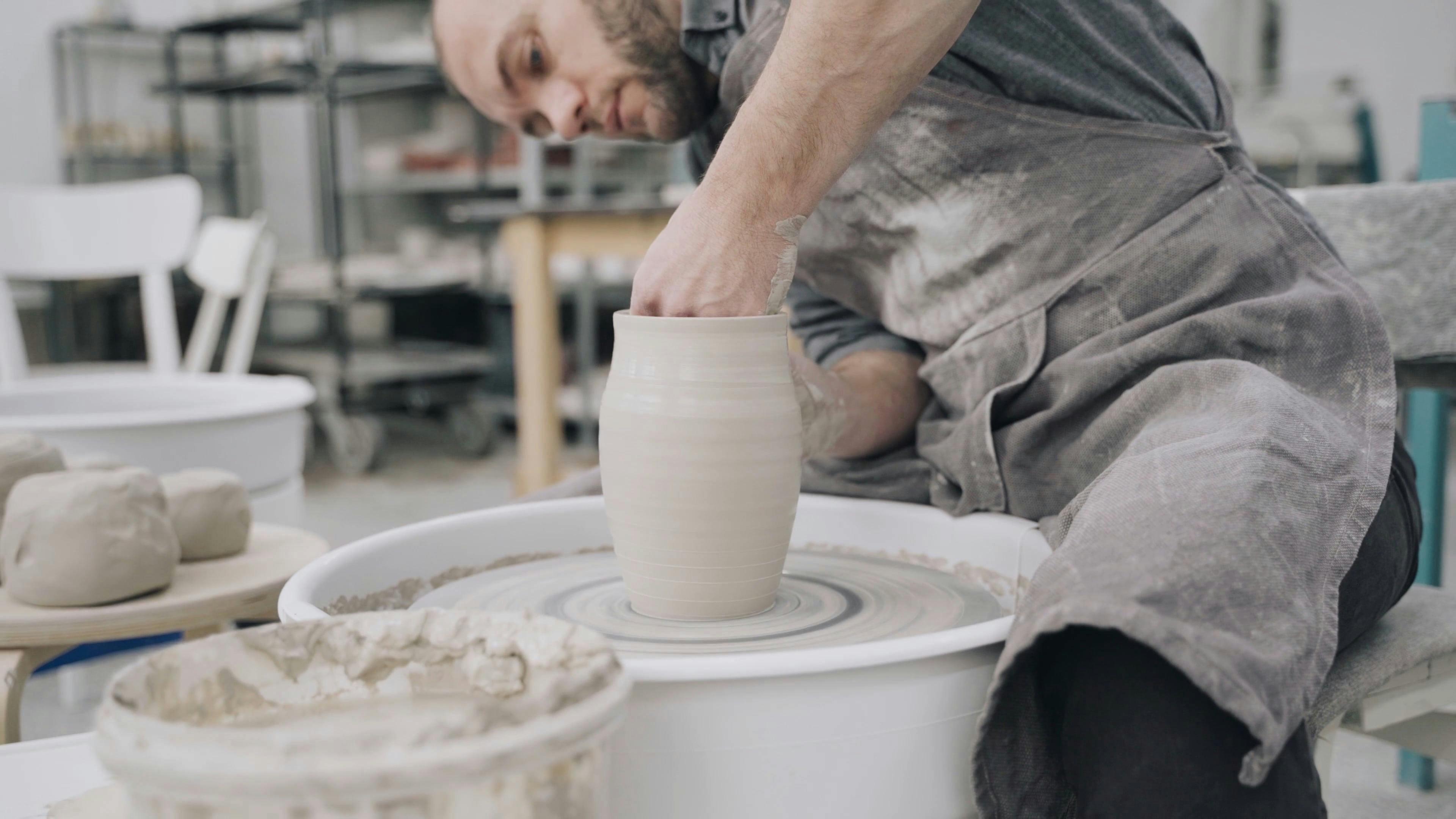Man Making Ceramic Vase · Free Stock Video