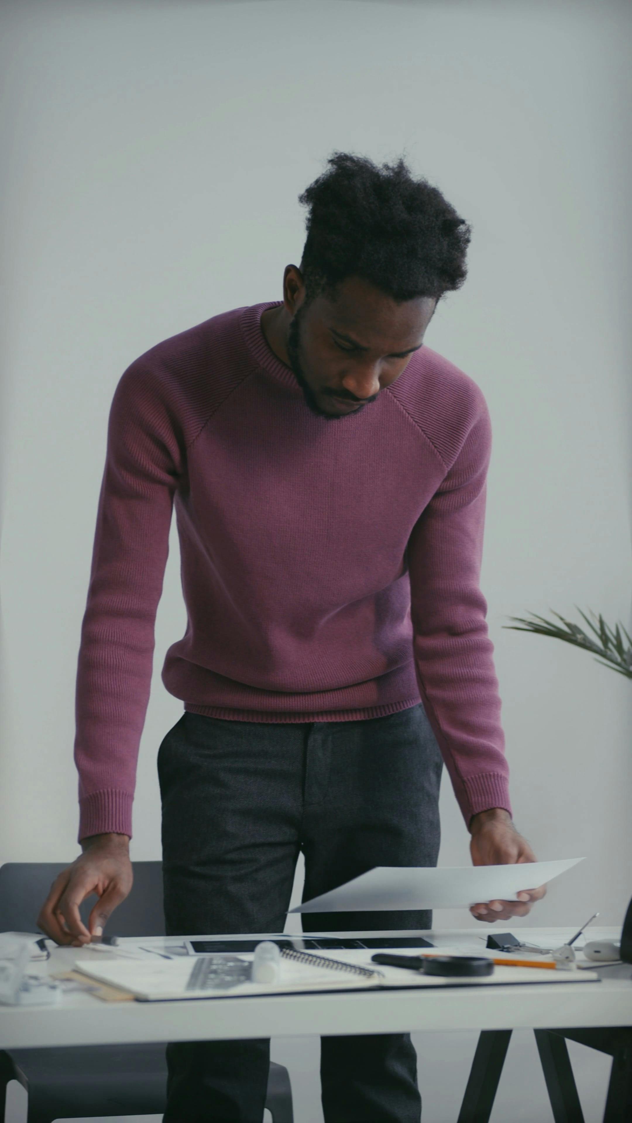 Man Writing on Paper · Free Stock Video