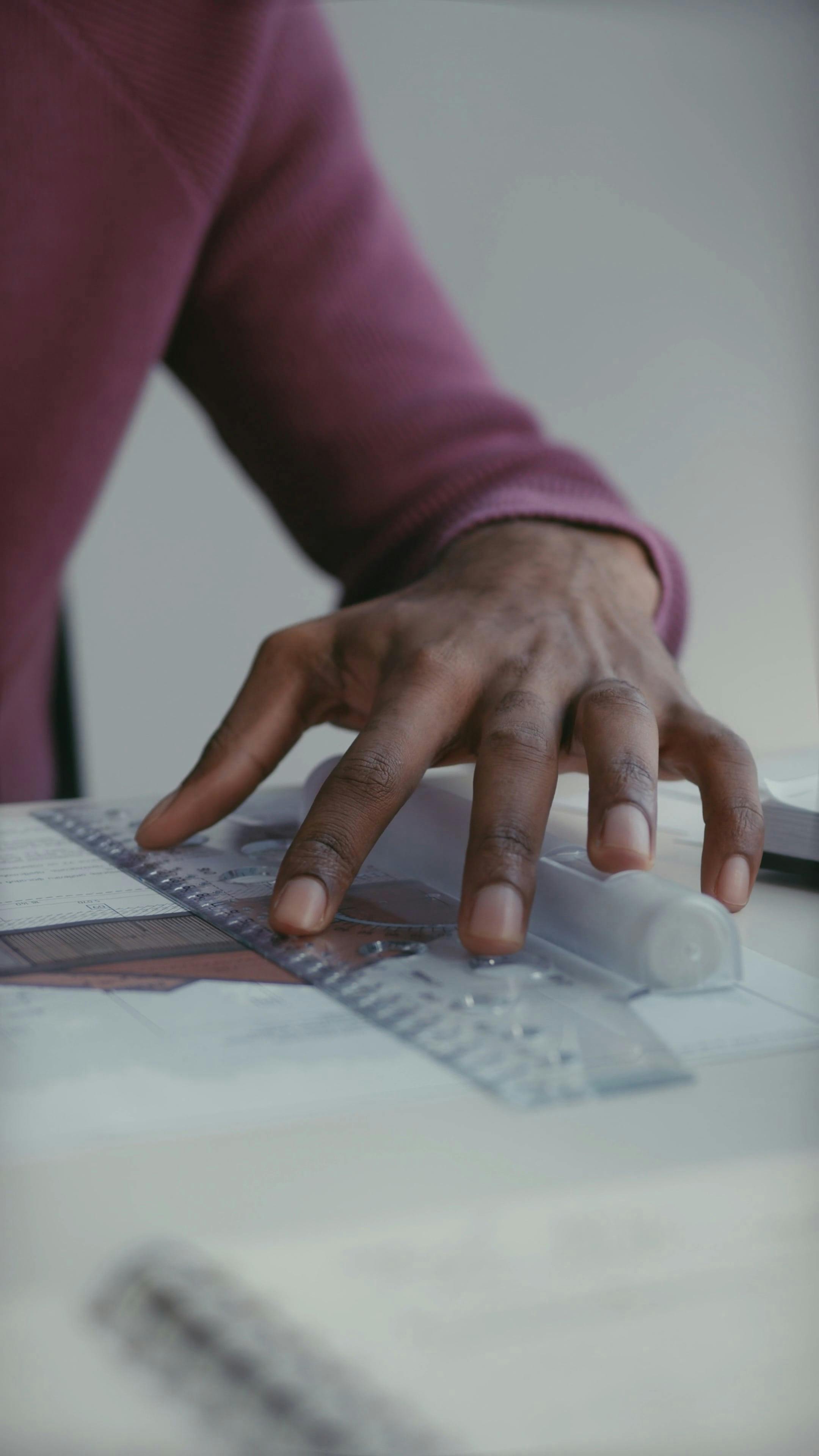 Person Using Ruler to Measure Free Stock Video Footage, Royalty-Free 4K ...