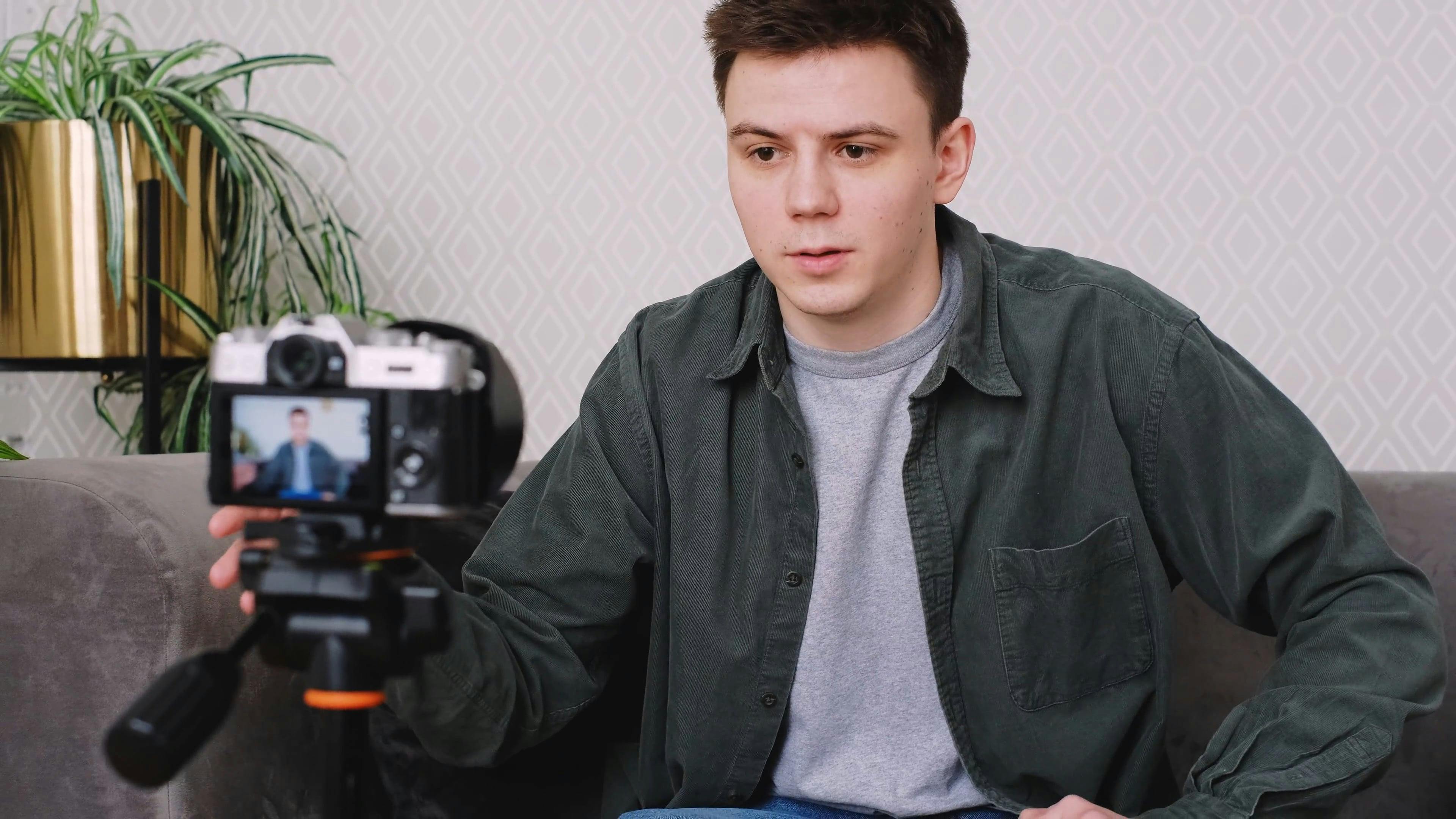 A Man Talking While Recording Himself Free Stock Video Footage, Royalty ...