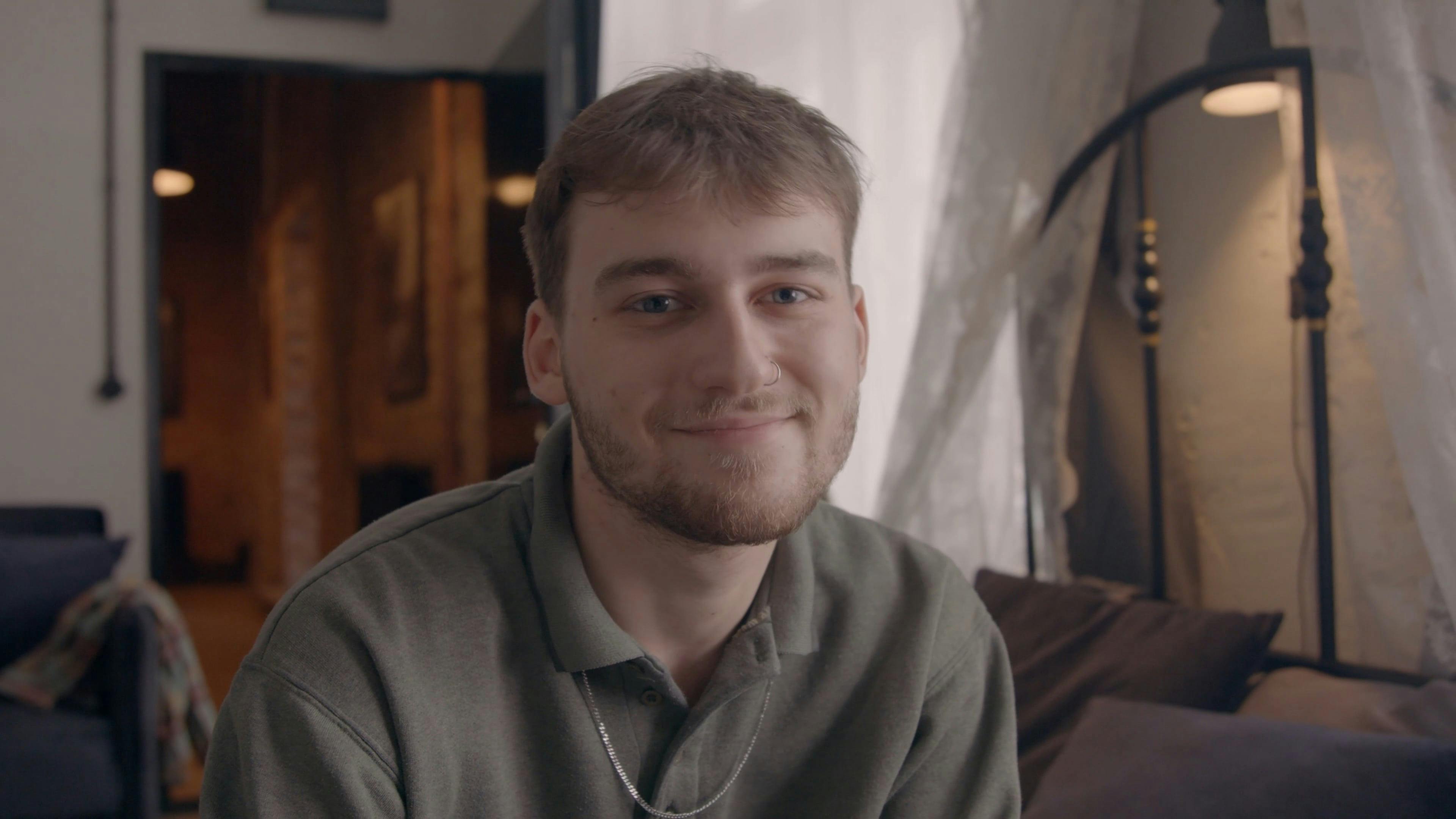 A Man Smiling in front of a Camera Free Stock Video Footage, Royalty ...