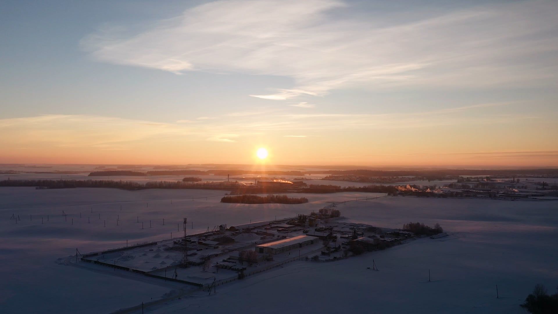 Drone Footage Of A Landscape Covered In Snow · Free Stock Video