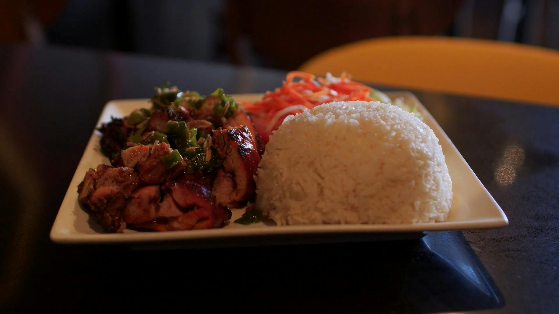 Hot Gourmet Rice Meal on Plate · Free Stock Video