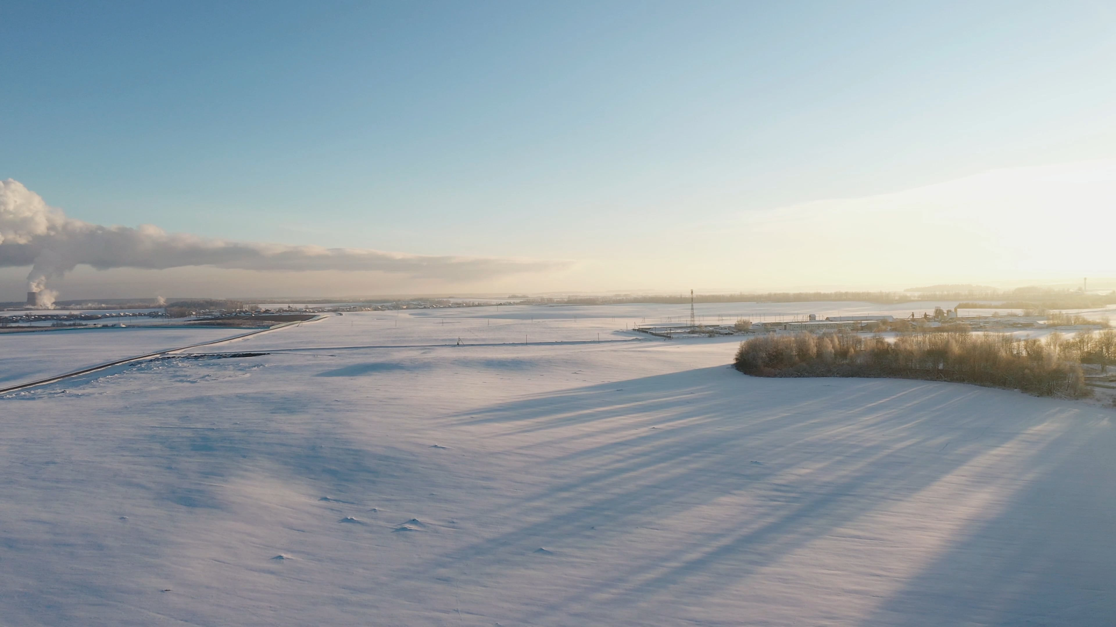 Aerial View Of Winter Landscape · Free Stock Video