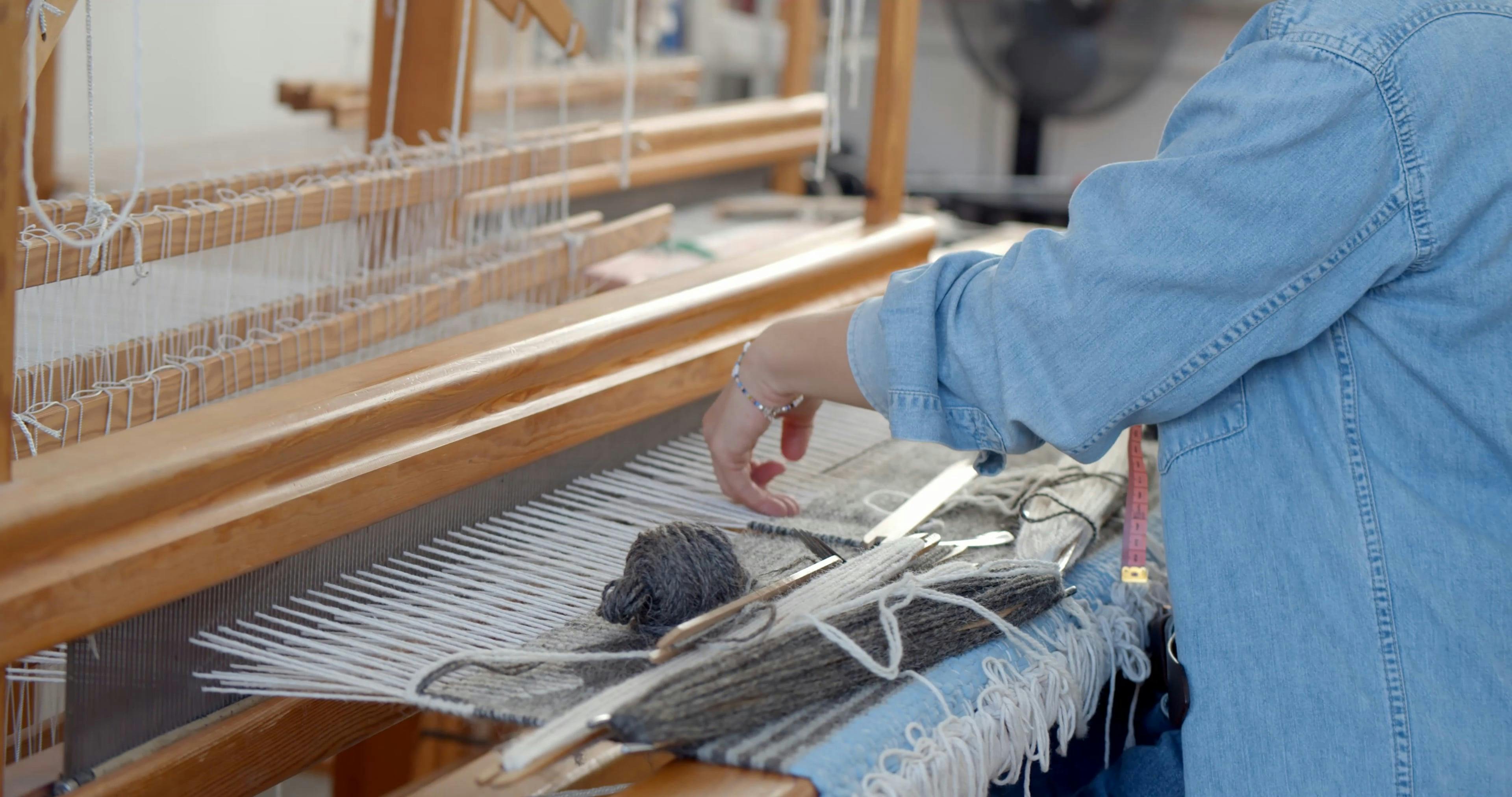 Person Using a Loom · Free Stock Video