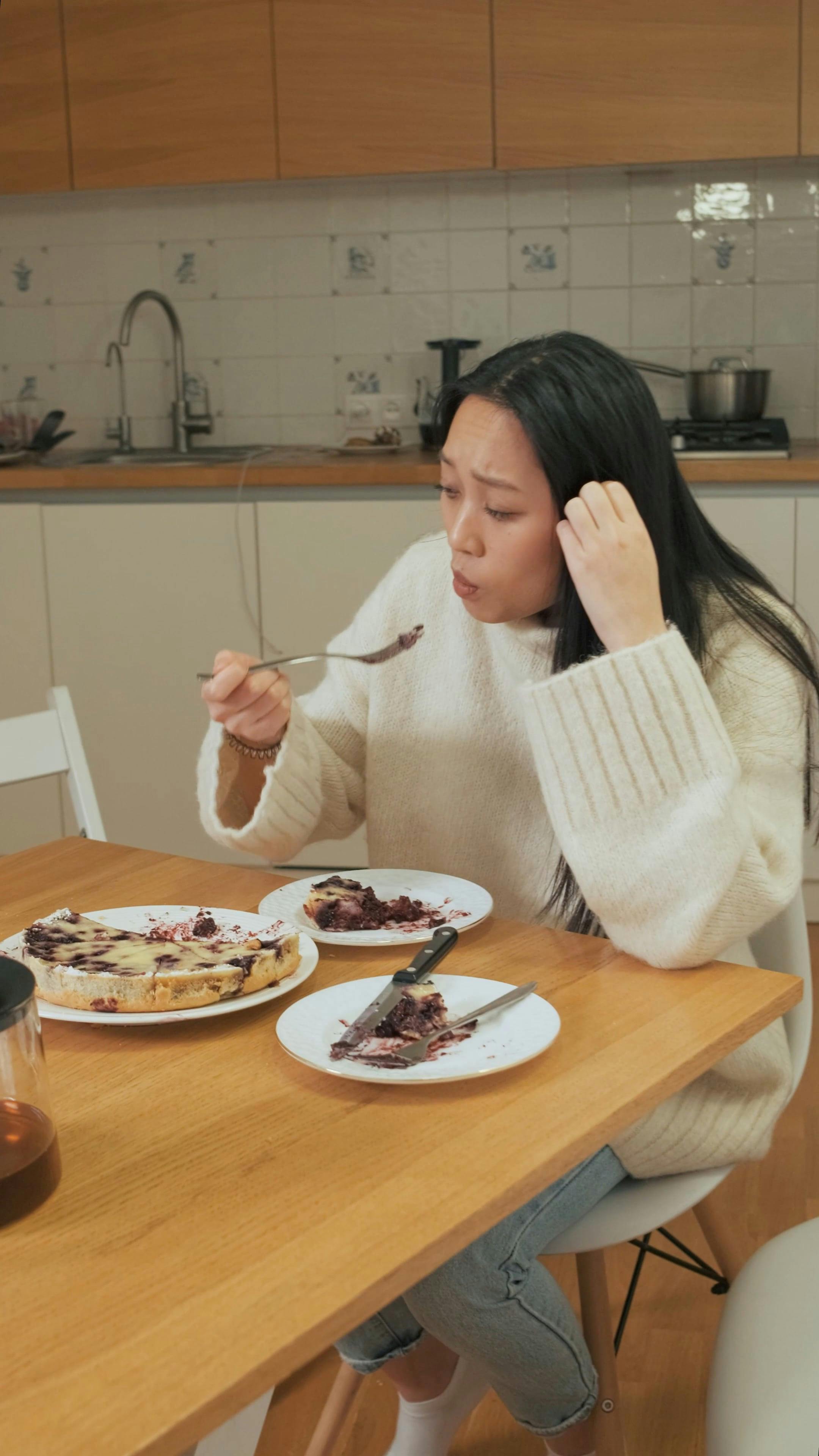 Sad Woman Eating Cake Free Stock Video Footage, Royalty-Free 4K & HD ...