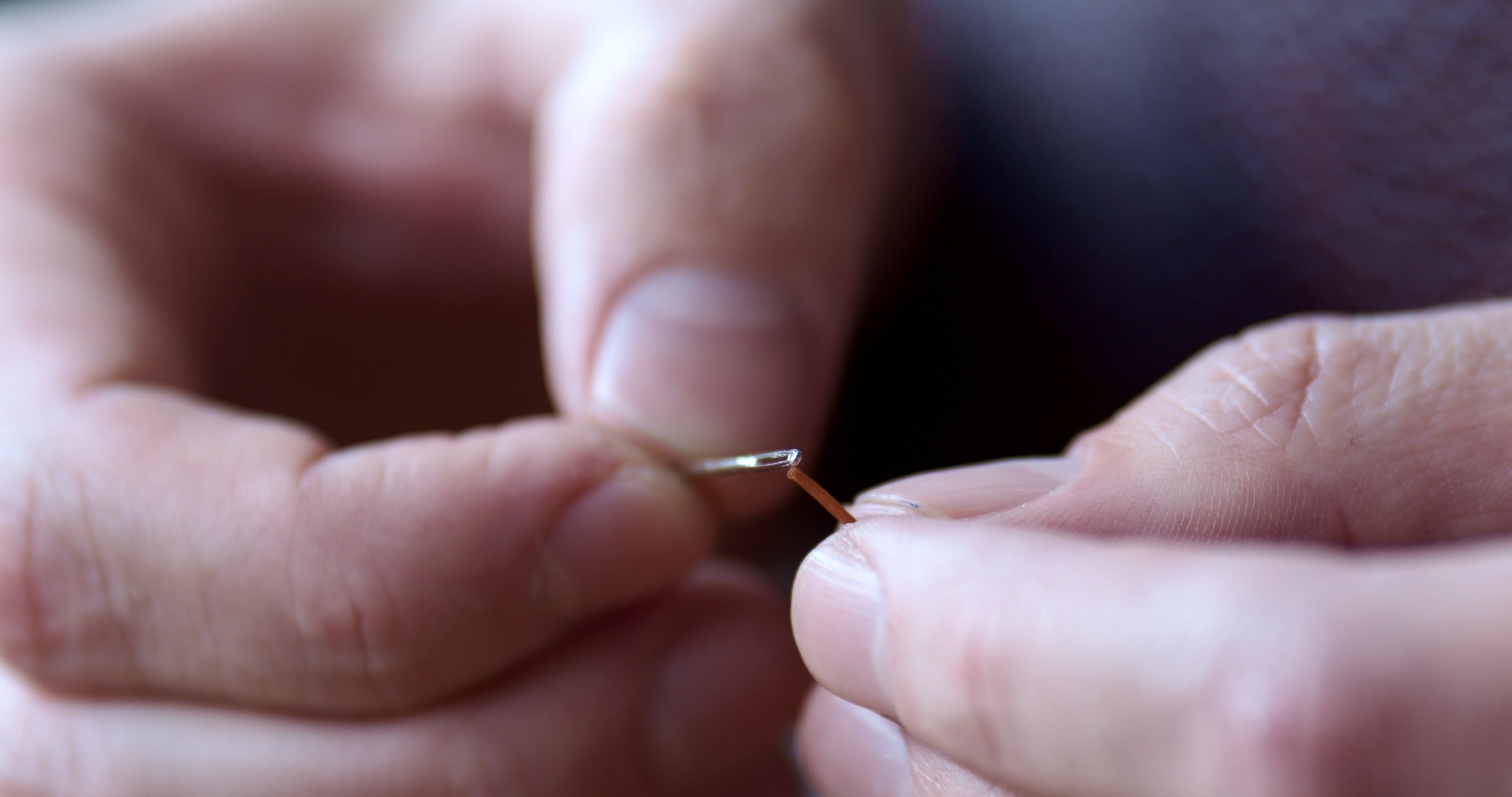 Person Working With Needle and Leather Free Stock Video Footage ...