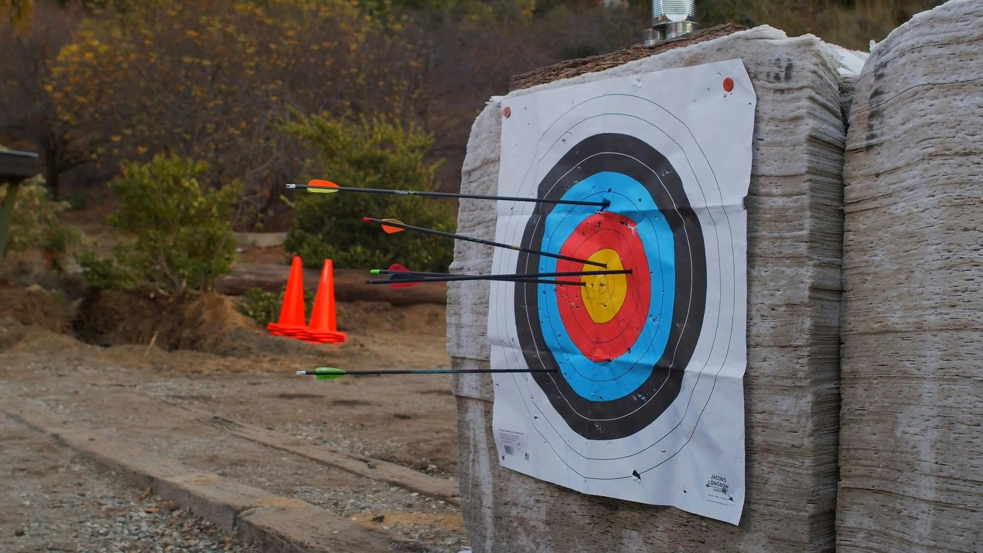 Girls Pulling Their Arrows on Target Free Stock Video Footage, Royalty ...