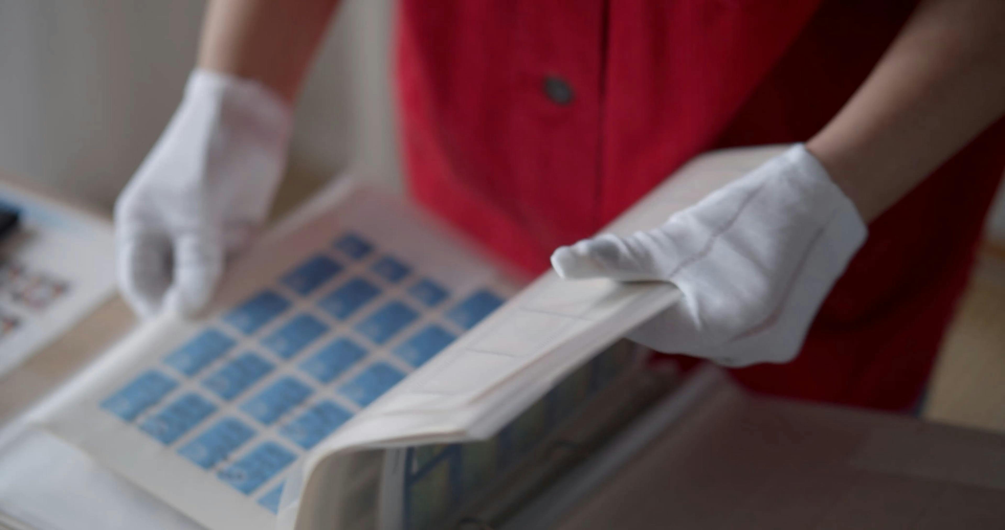 A Person Holding a Collection of Stamps in a Folder · Free Stock Video