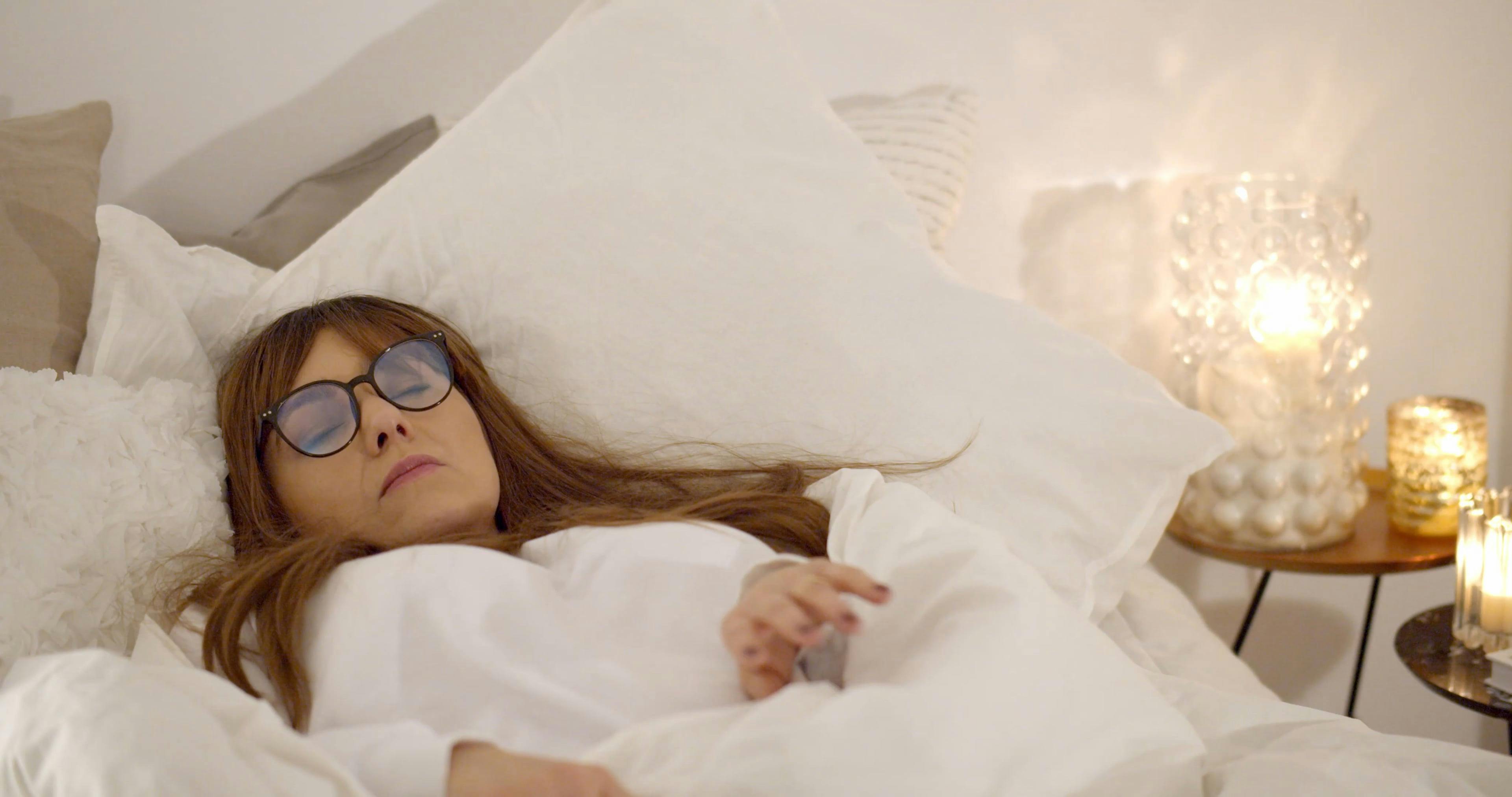 Woman Falling Off Bed · Free Stock Video