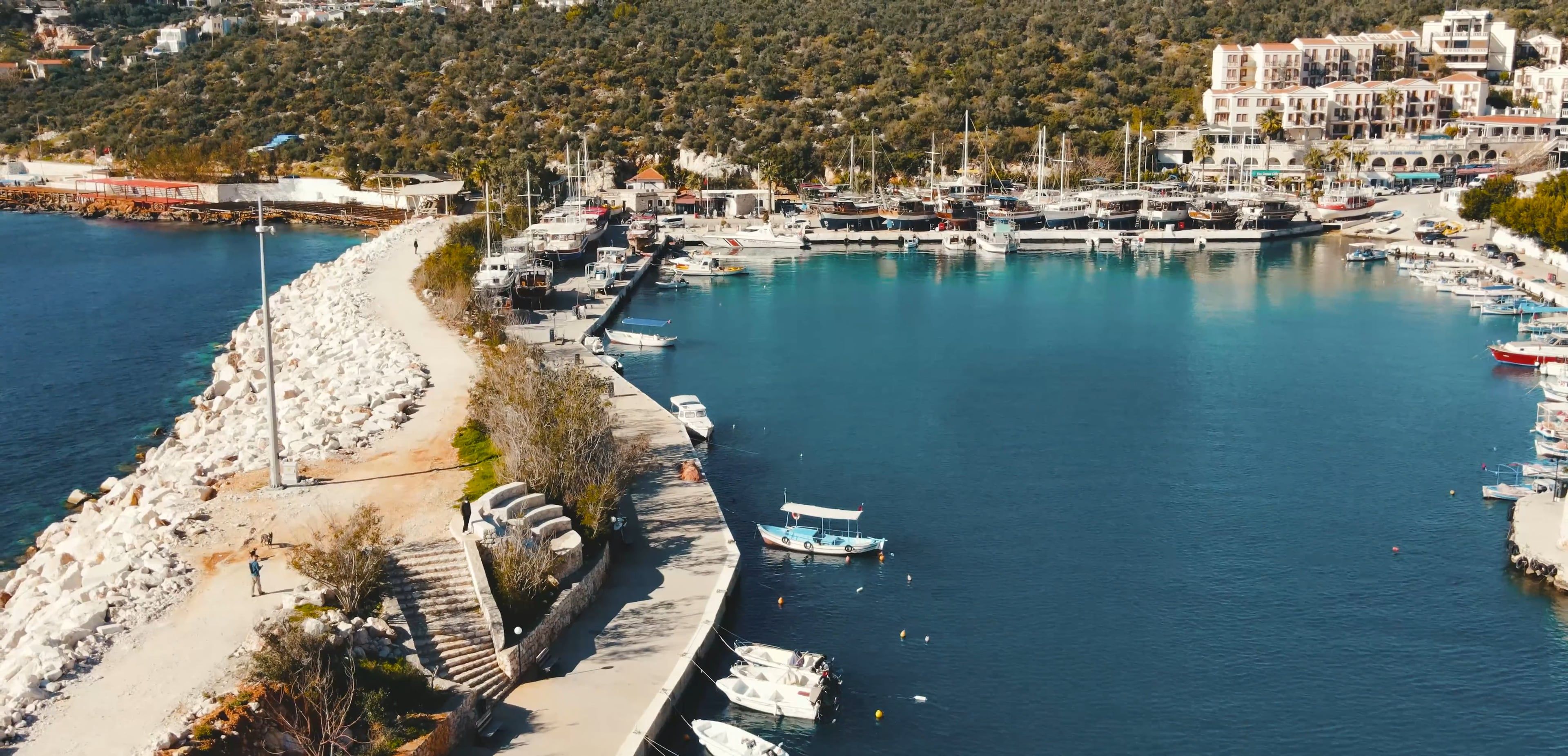 Aerial View of a Sea and its Surroundings Free Stock Video Footage ...