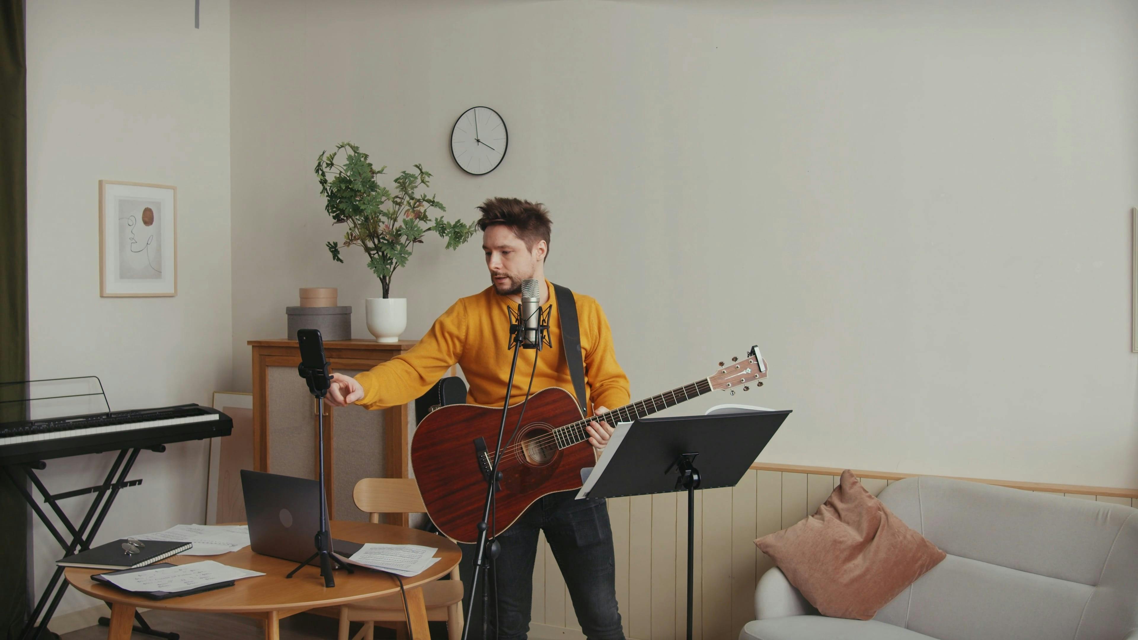 Man Recording Performance · Free Stock Video