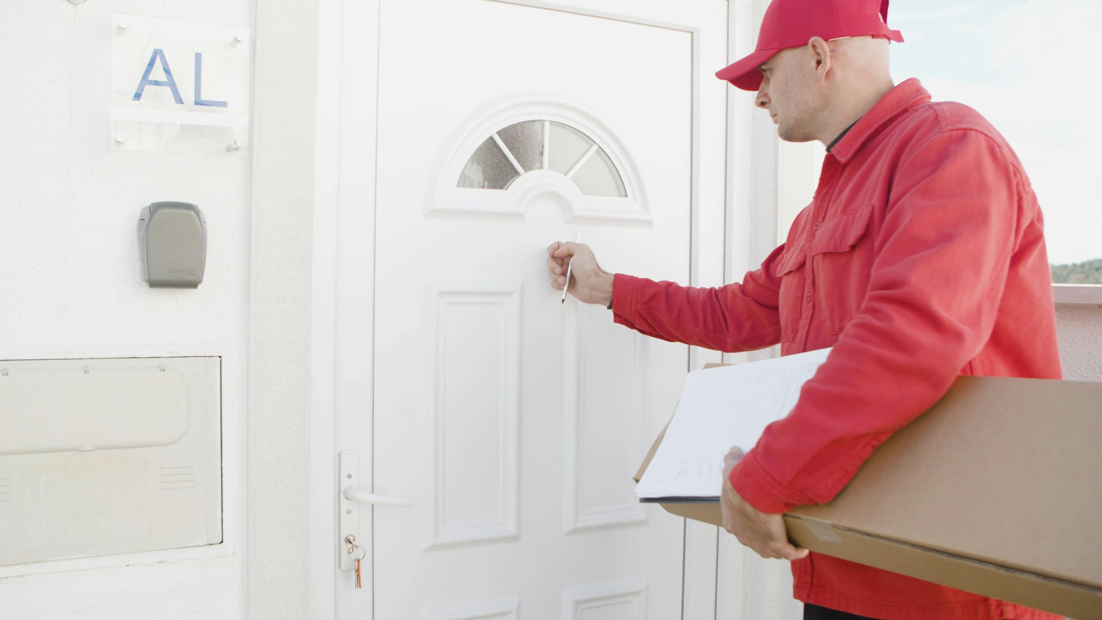 A Man Delivering a Parcel · Free Stock Video