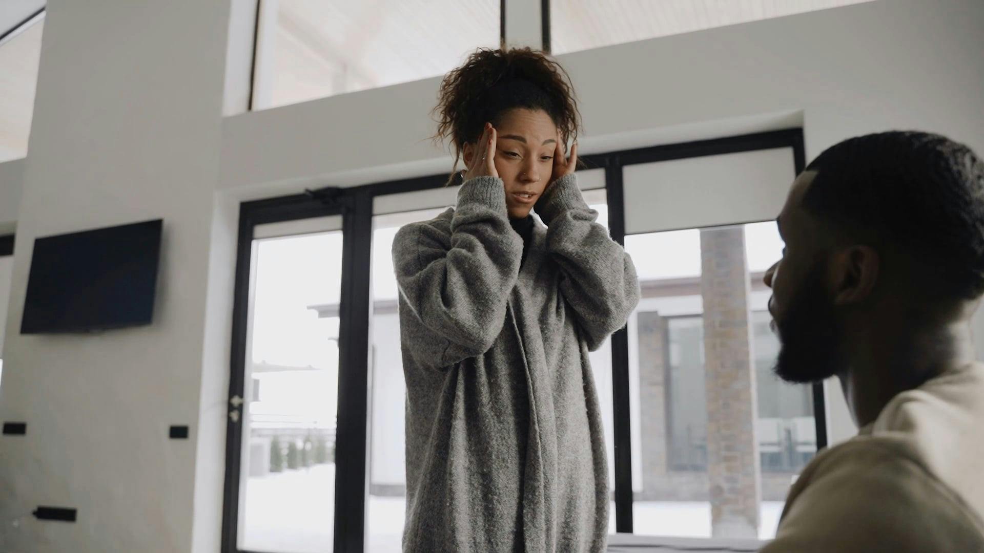 Woman Standing In Front Of A Man Free Stock Video Footage, Royalty-Free ...