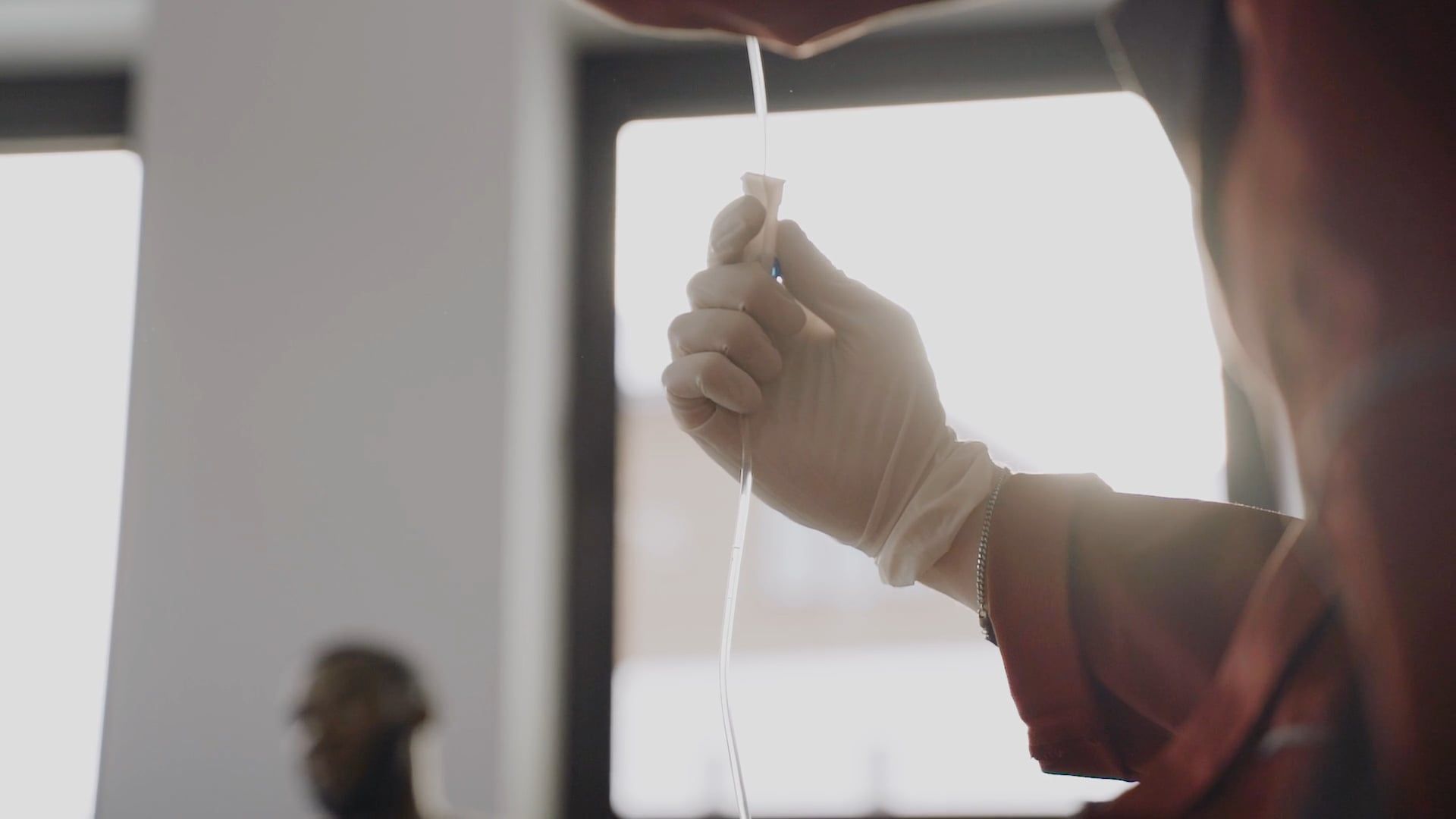 Person Holding A Dextrose · Free Stock Video