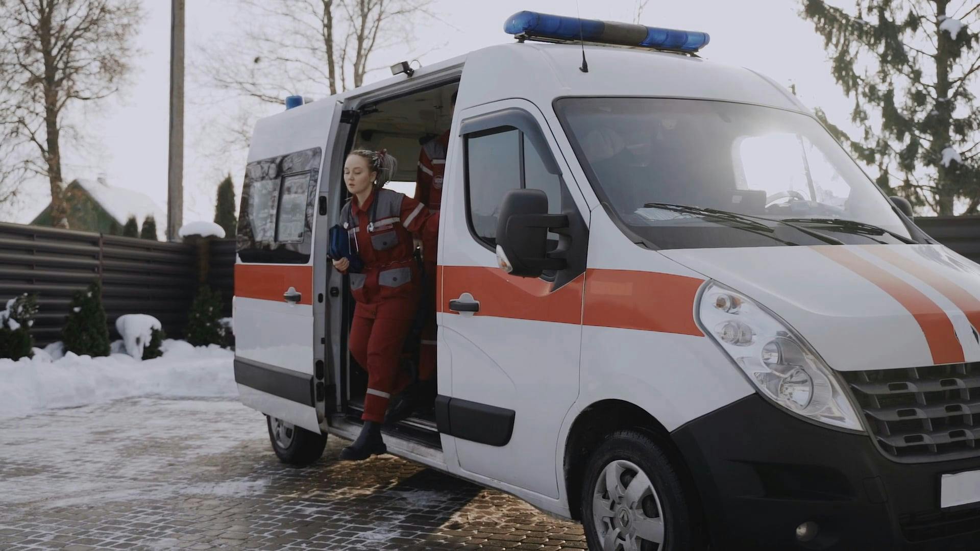 A Paramedic Opening the Door of an Ambulance Van Free Stock Video ...