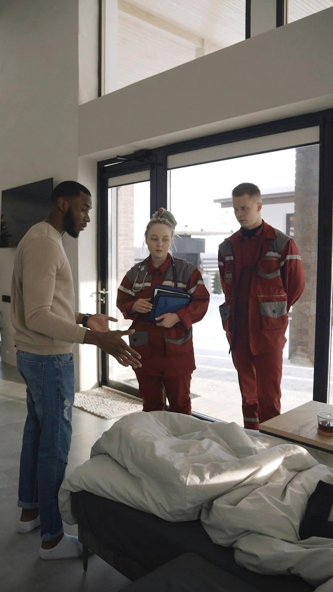 Paramedics Talking To A Man Free Stock Video Footage, Royalty-Free 4K ...