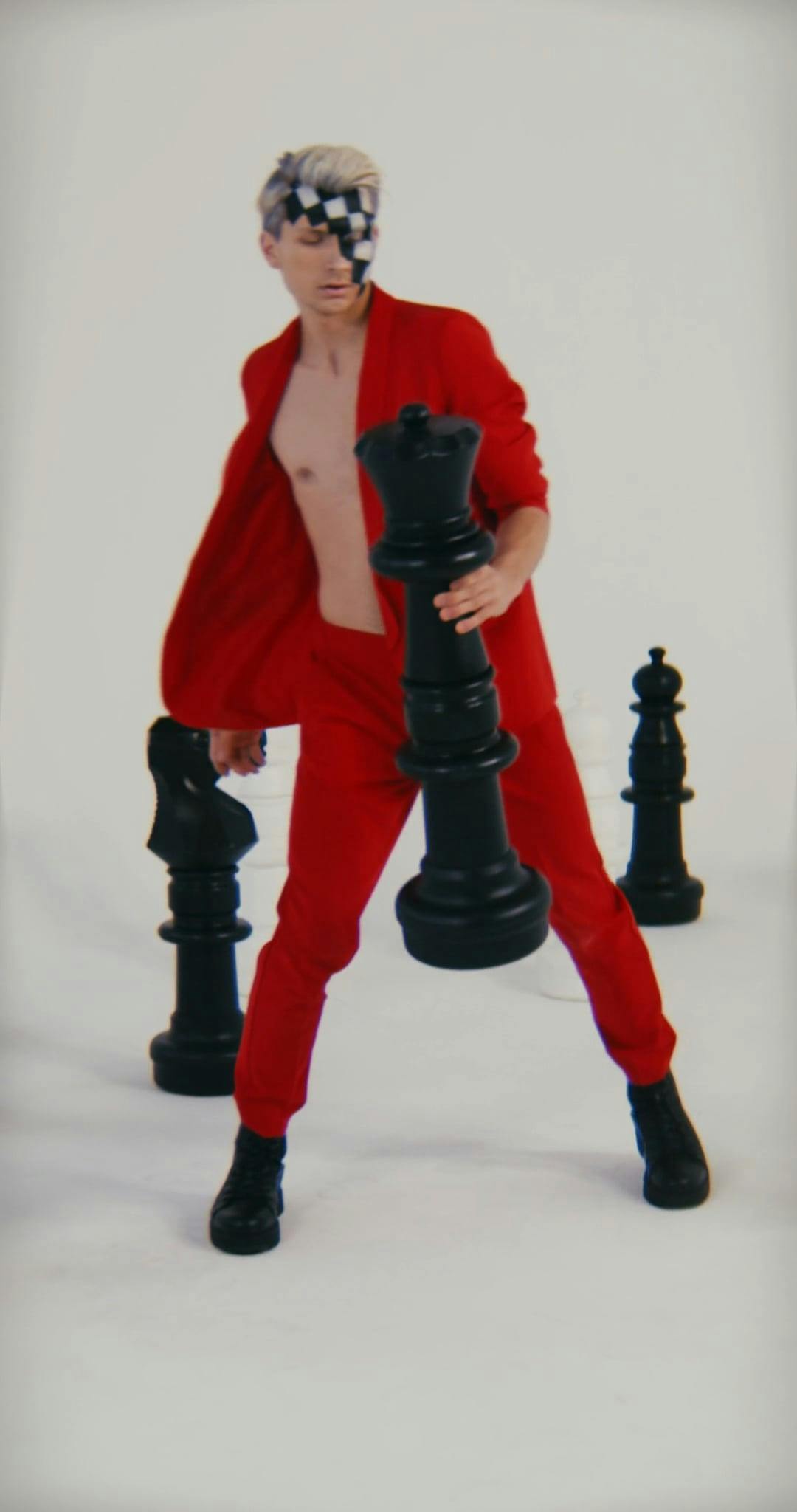A Man Dancing with Giant Chess Pieces Free Stock Video Footage, Royalty ...